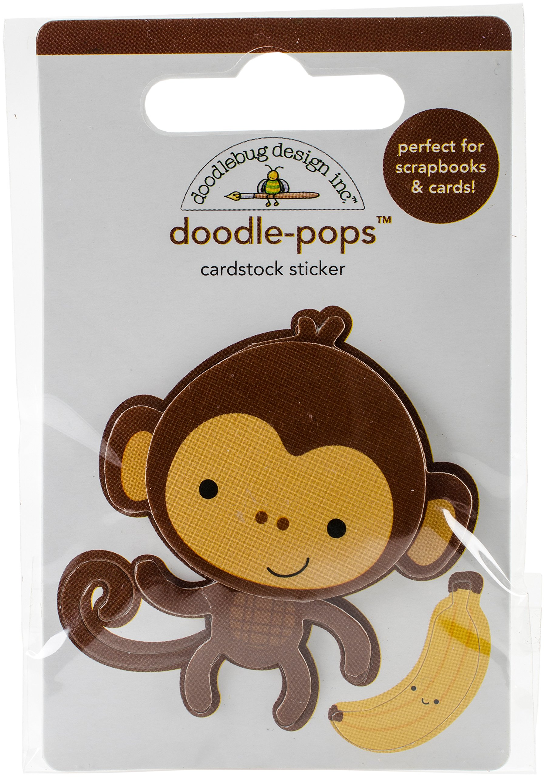 Amazon.com: Doodlebug Doodle-Pops 3D Stickers -At The Zoo Monkey Mike ...