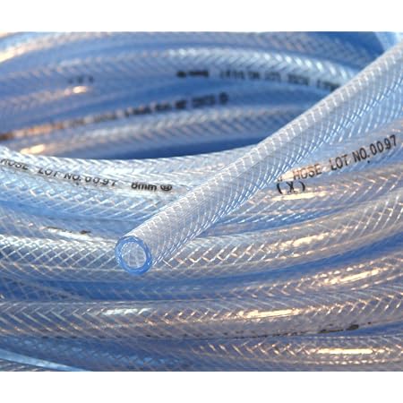 Amazon.com: 5/8" (16mm) ID 15 Ft High Pressure Braided PVC Tubing Clear ...