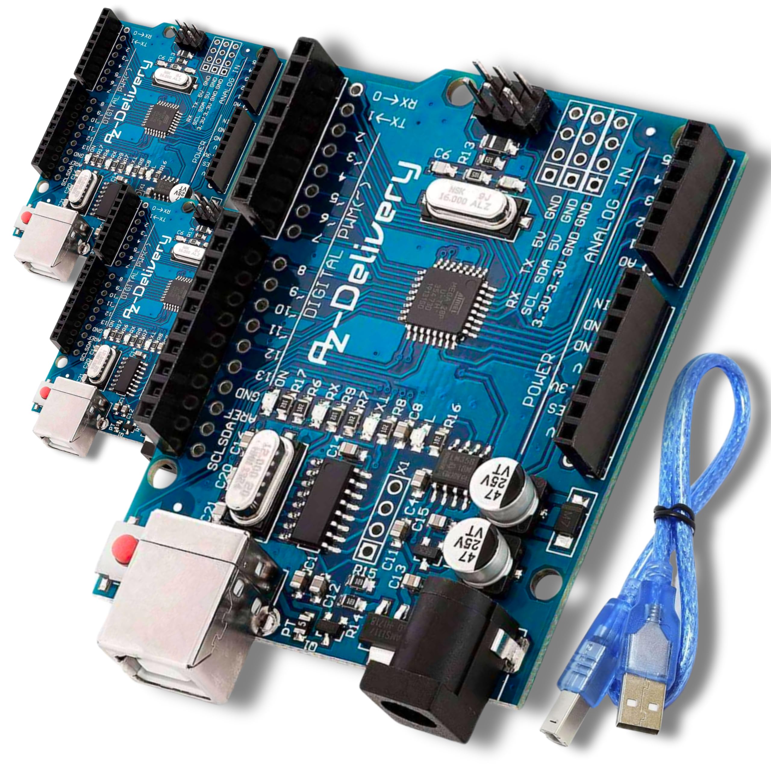 AZDelivery Microcontroller board ATmega328 met USB-kabel inclusief E ...