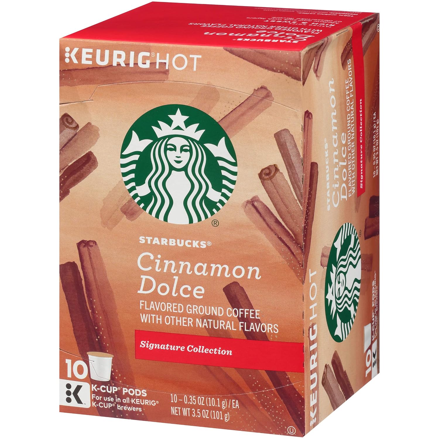 Starbucks Cápsulas K-Cup de café saborizado, canela Dolce, 10 unidades ...