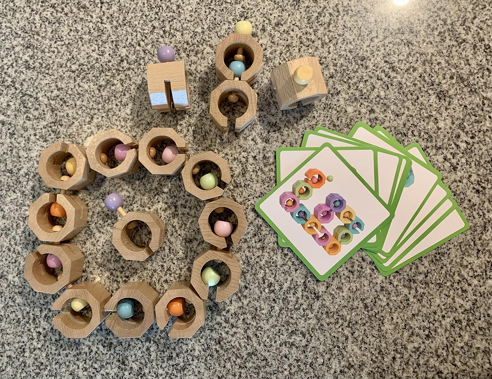 Amazon.com: Wooden Building Blocks Kids STEM Toys Brain Teaser Puzzles ...