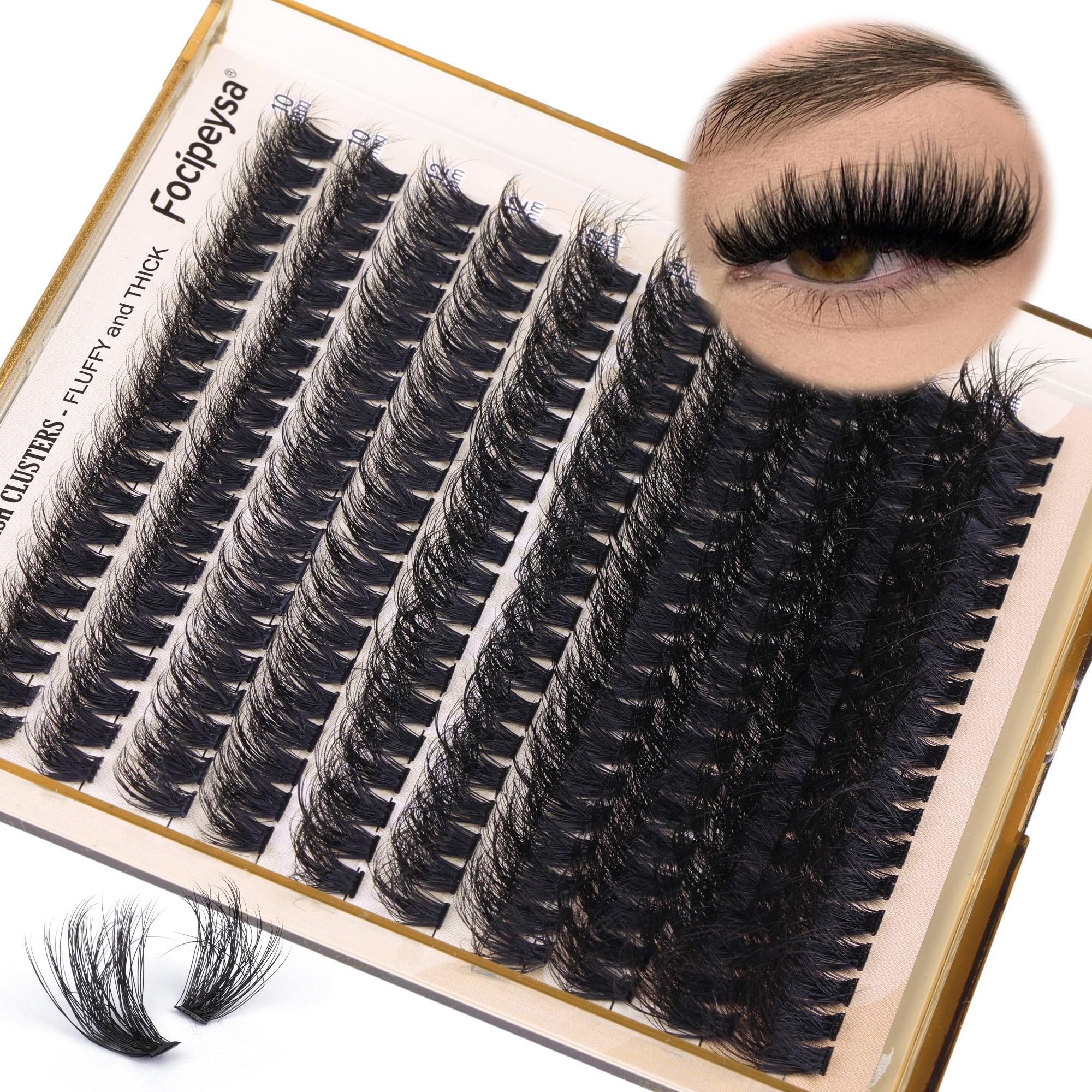 Amazon.com: Fluffy Volume Eyelash Clusters DIY Lash Extension 10-18MIX ...