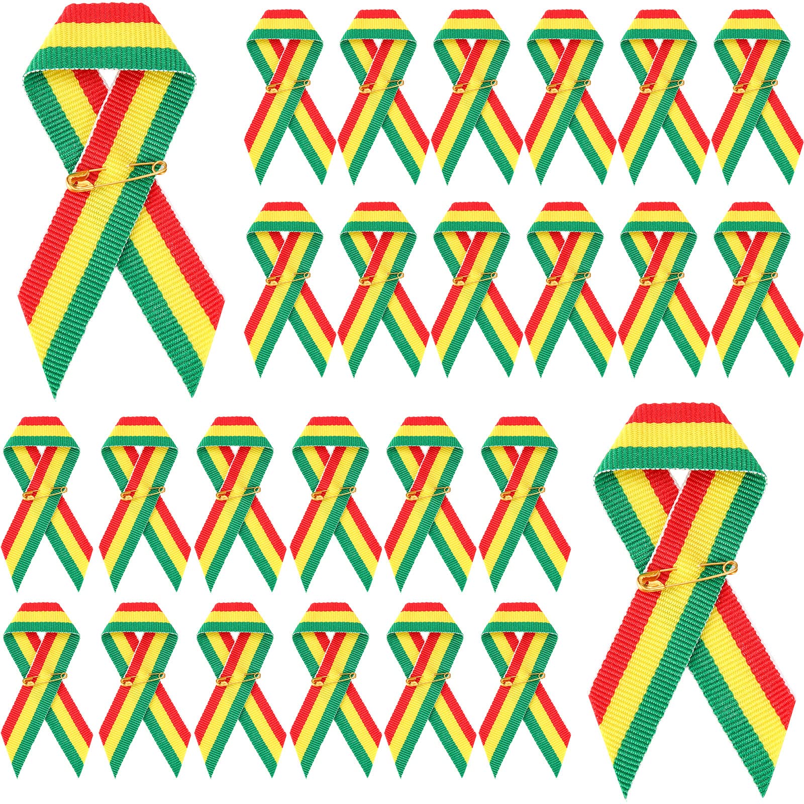 Amazon.com: Unittype 200 Pcs Juneteenth Ribbon Pins African Pin ...