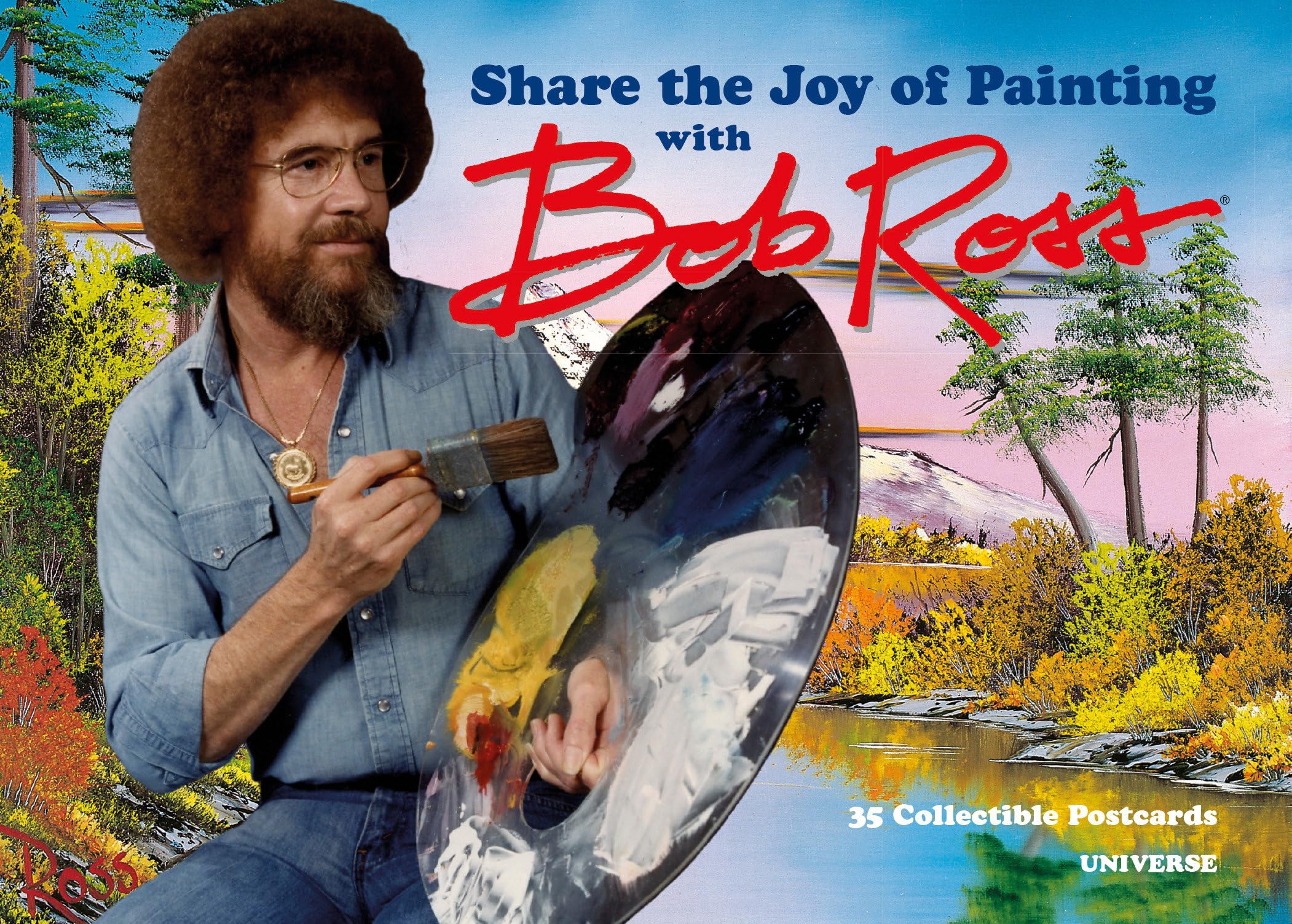Share The Joy Of Painting With Bob Ross 35 Postcards | Desertcart INDIA