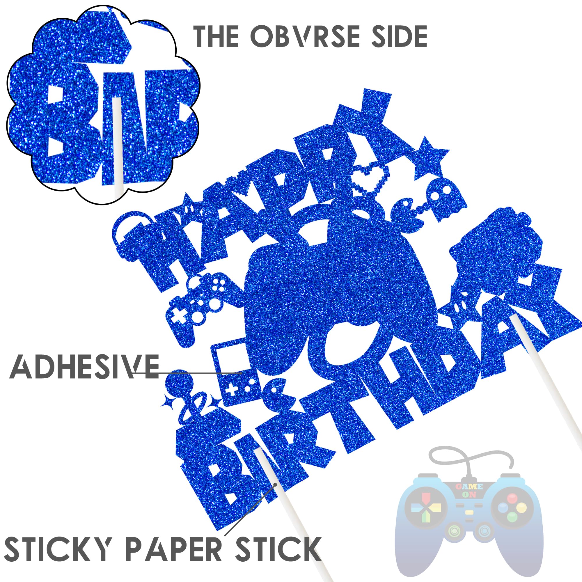 Snapklik.com : Video Game Birthday Cake Topper Game On Controllers ...