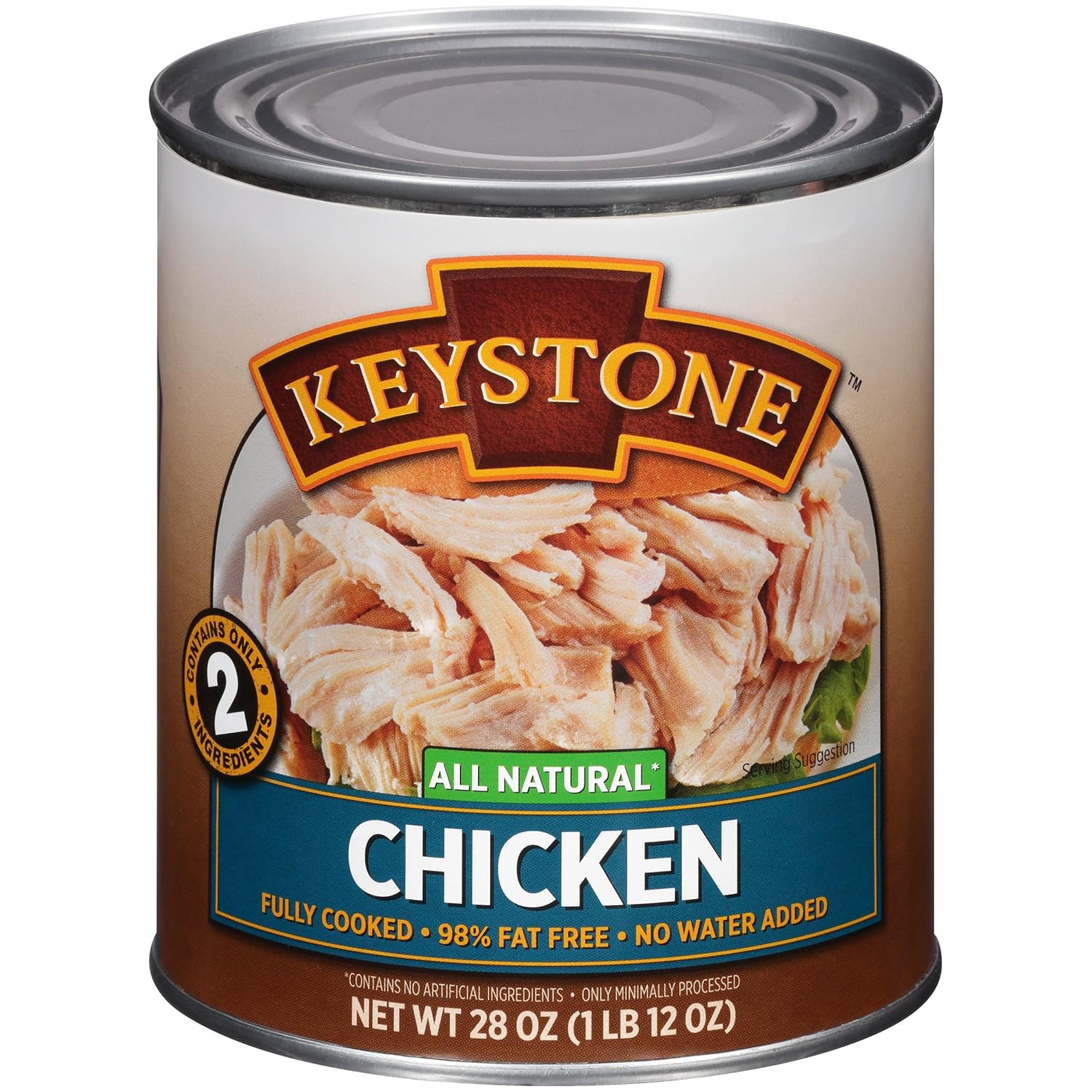 Amazon.com: Keystone All Natural Premium Canned Chicken 28 Oz Fully ...