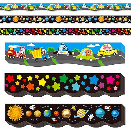 Amazon.com: Bulletin Board Borders Decorations 90 Pieces 100 Feet ...