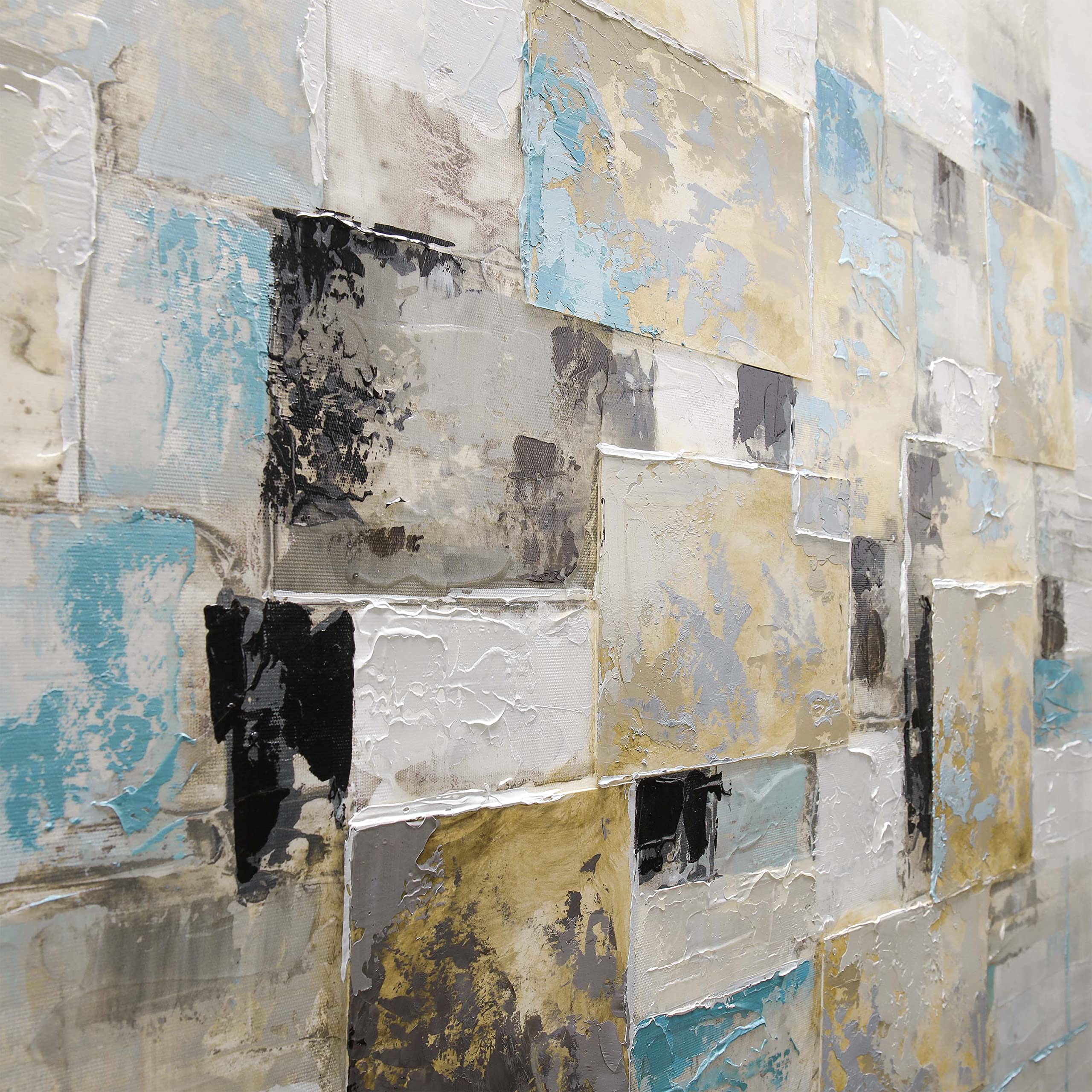 ArtbyHannah 36x36 Abstract Canvas Painting, Hand Painted Square Wall ...