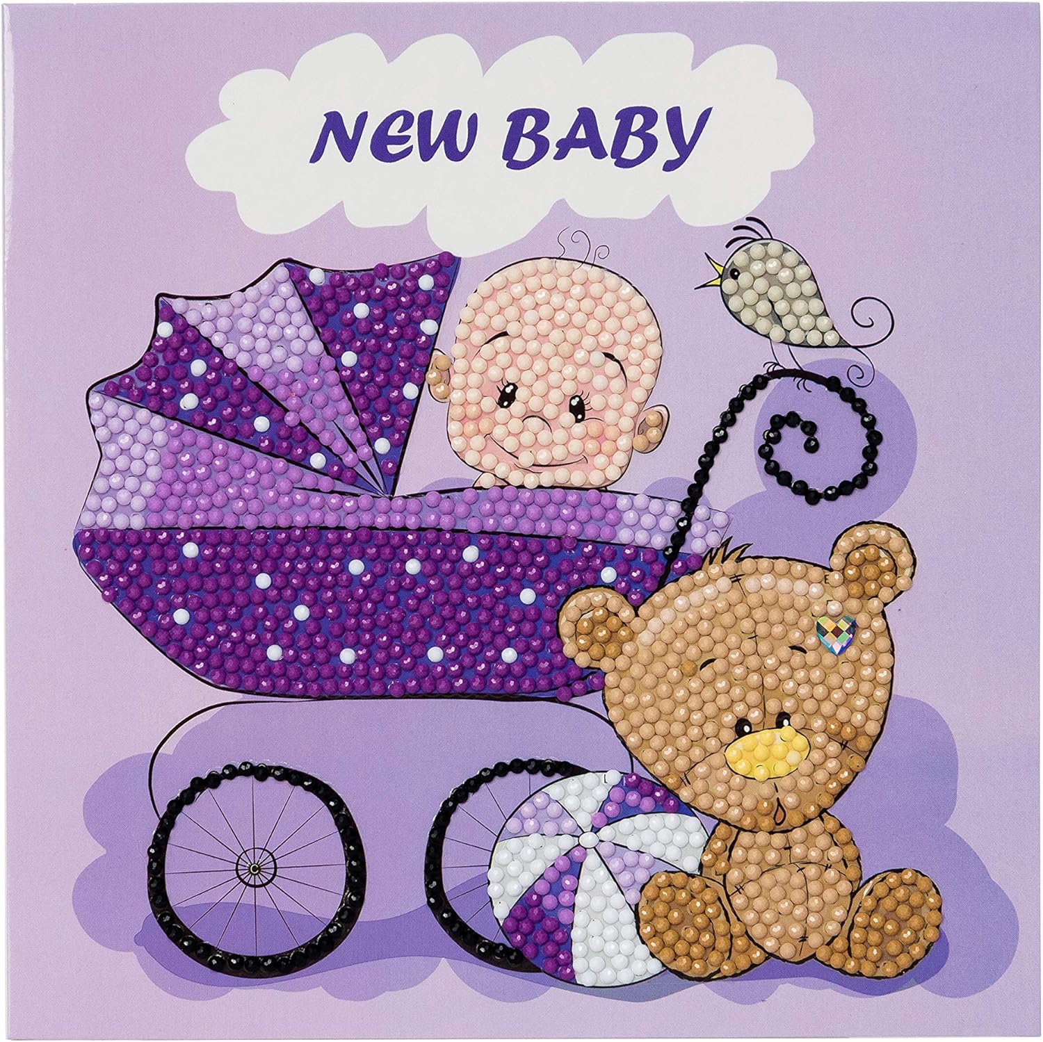 Amazon.com: CRYSTAL ART New Baby Card Kit 18 x 18 cm : Toys & Games
