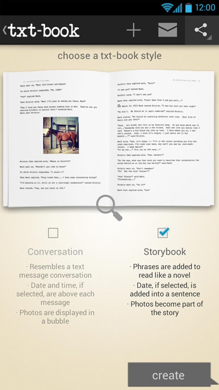 Create Books From TXTs + SMS - App on Amazon Appstore