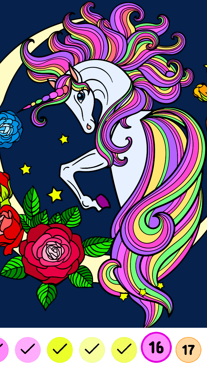 Unicorn Paint By Number - Fantasy Coloring Book:Amazon.com:Appstore for ...