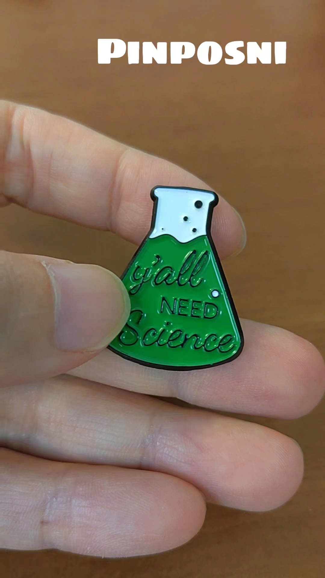 Science Flask Chemistry Pin 1 Inch Science Flask Enamel Lapel Pin - Green Chemistry Badge For ...