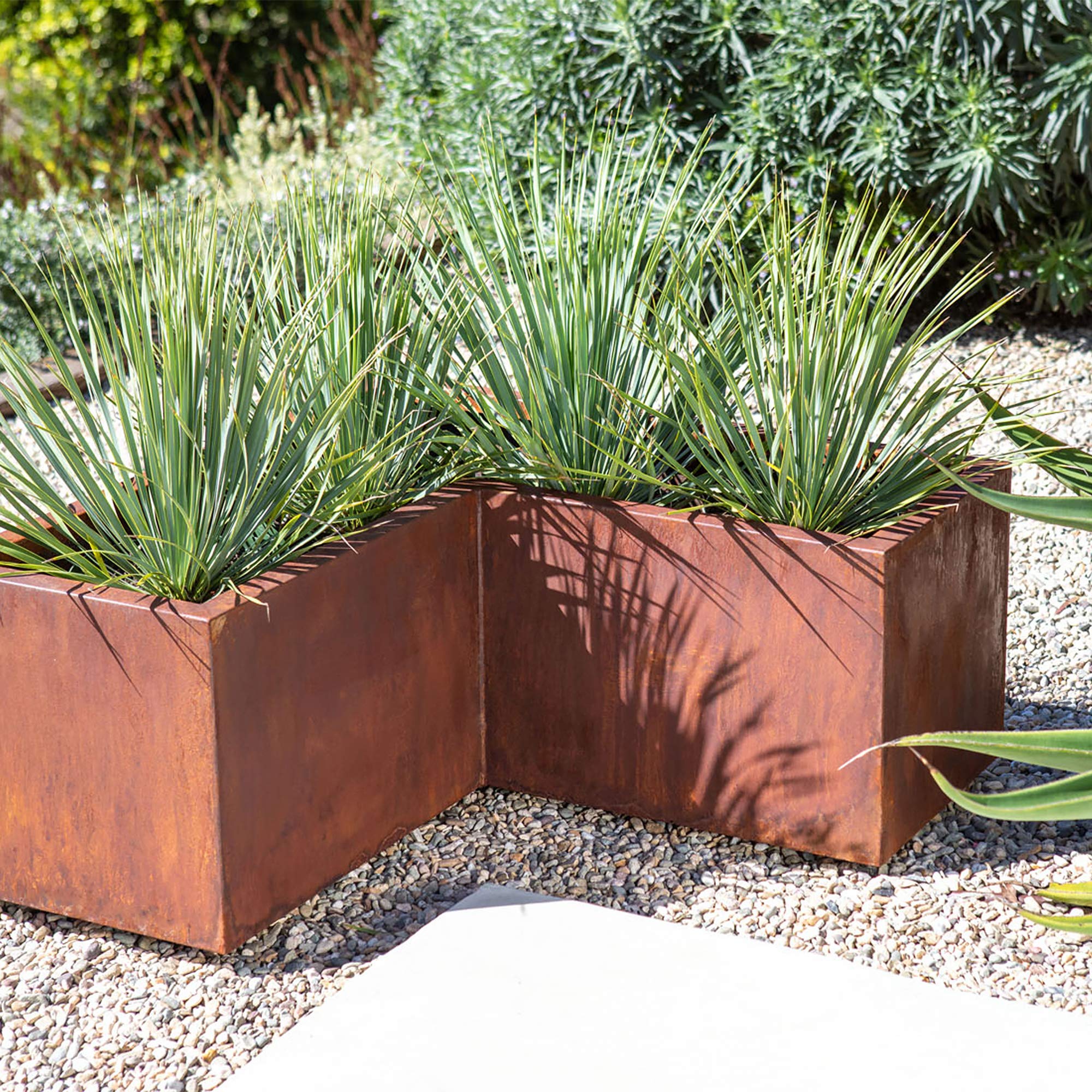 PLANTERCRAFT Corten Steel Metal Planter Box, Rectangular Sizes, Modern ...
