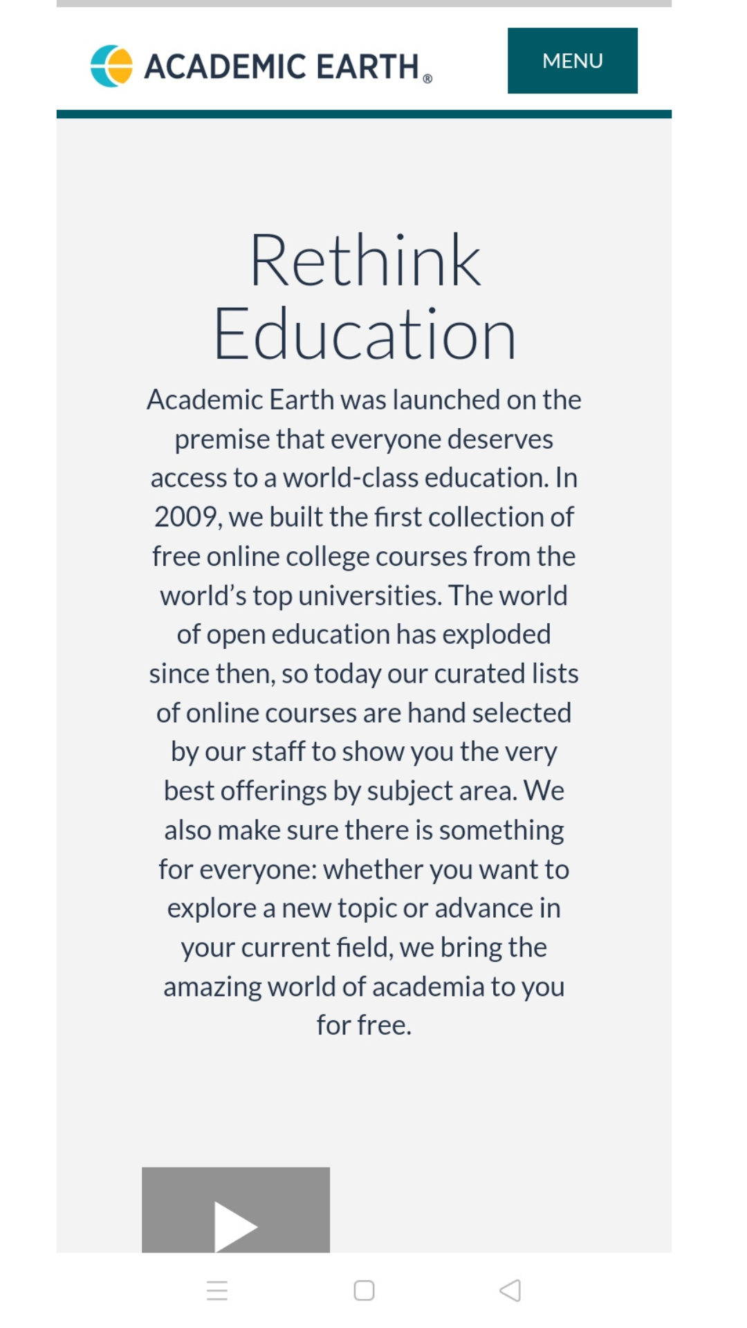 Academic Earth - App on Amazon Appstore