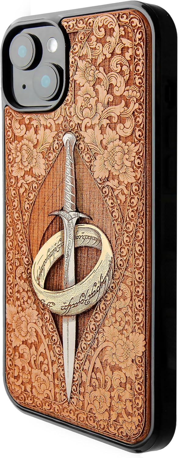 Generico Cover in legno (Sword and Ring) per iPhone 17/17Pro/17 Pro Max ...
