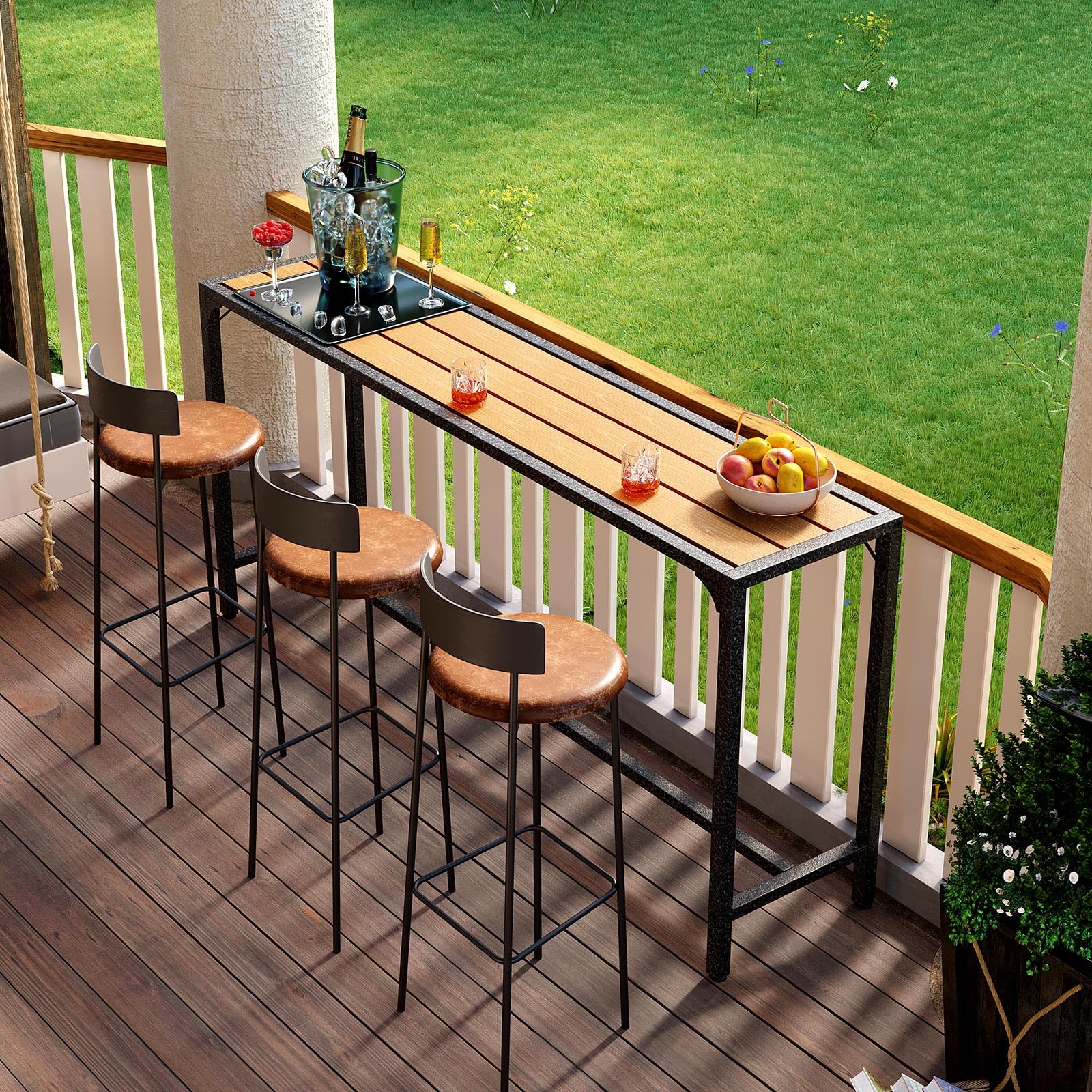 Snapklik.com : ODK 55 Inch Outdoor Bar Table, Hot Tub Table, Patio ...