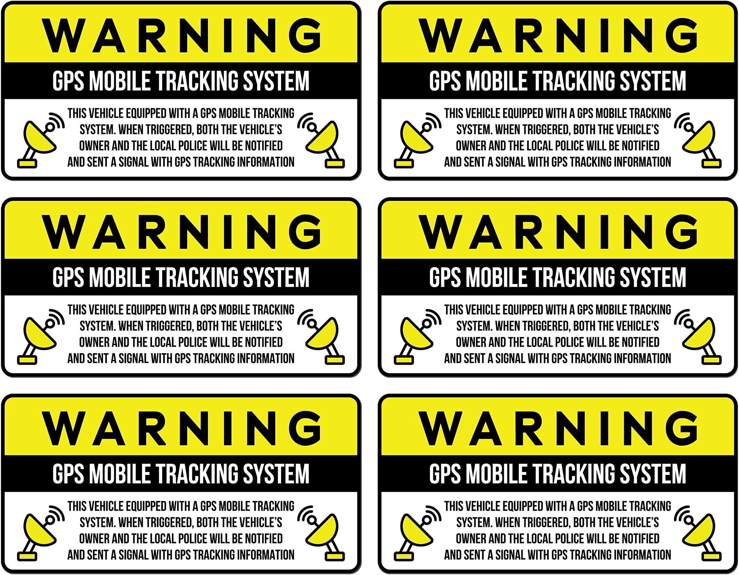 Amazon.com - StickerTalk English Spanish Vehicle Equipped with GPS ...