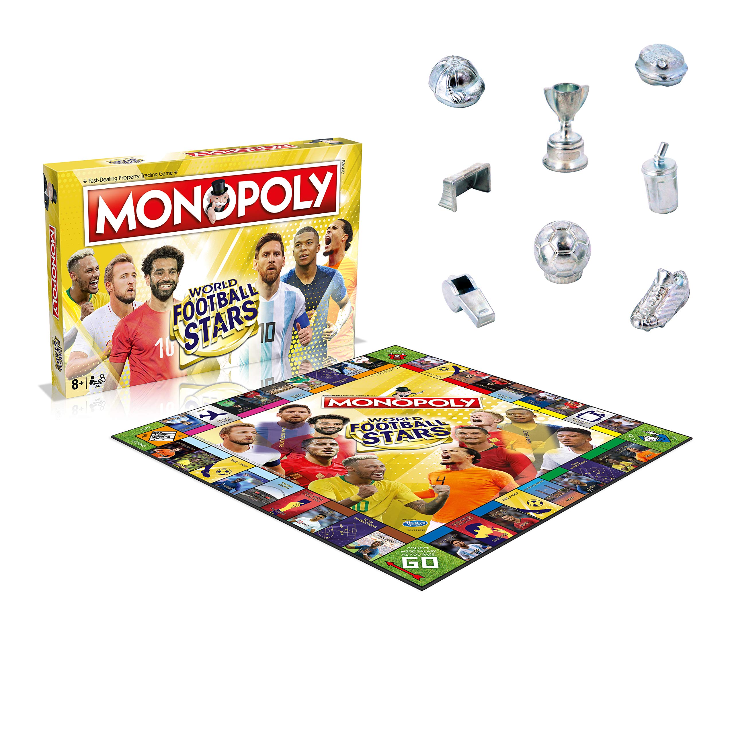 World Football Stars Gold Edition Monopoly Board Game: Buy Online in ...
