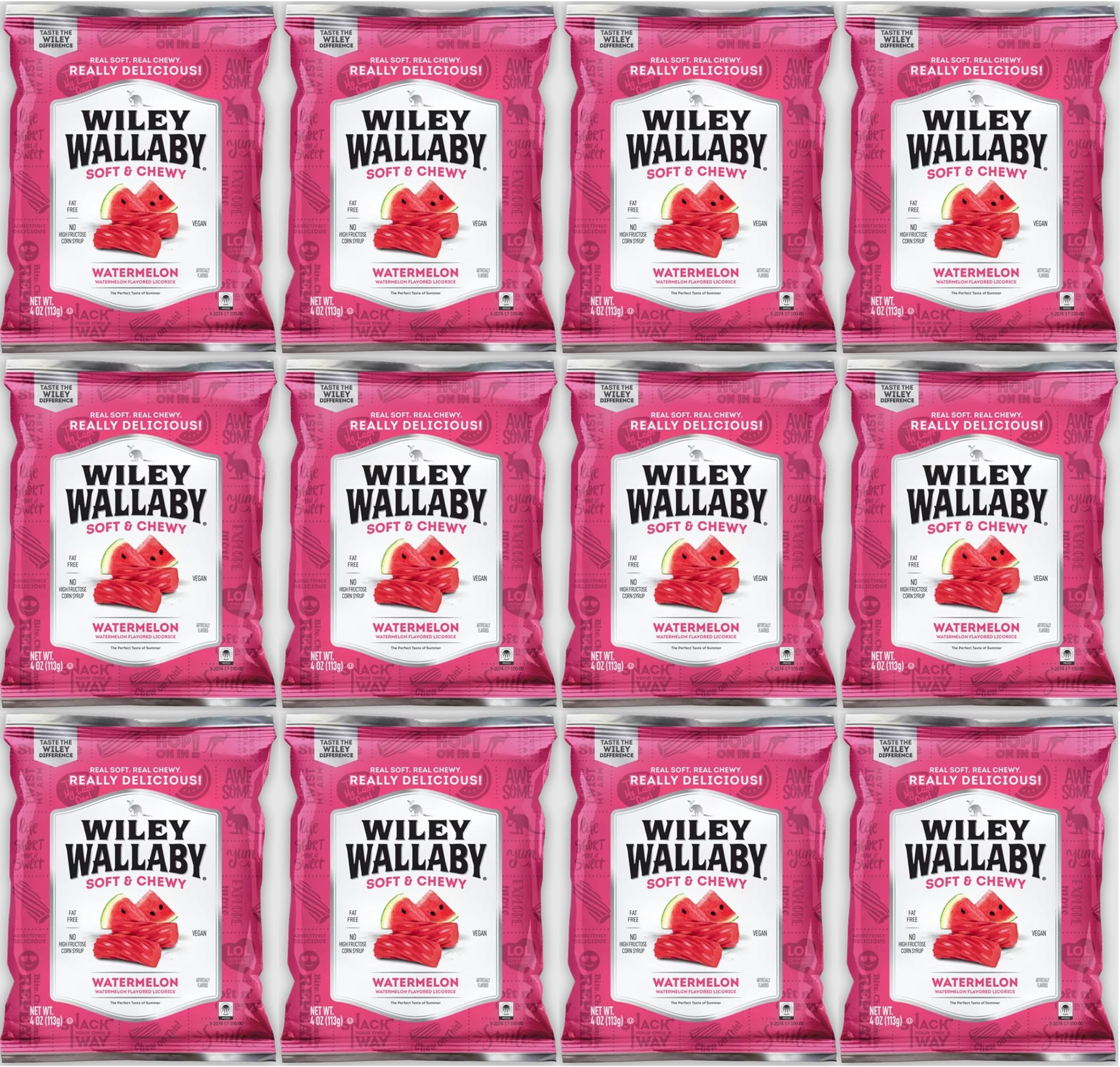 Amazon.com : Wiley Wallaby Soft & Chewy Licorice Candy, Watermelon ...