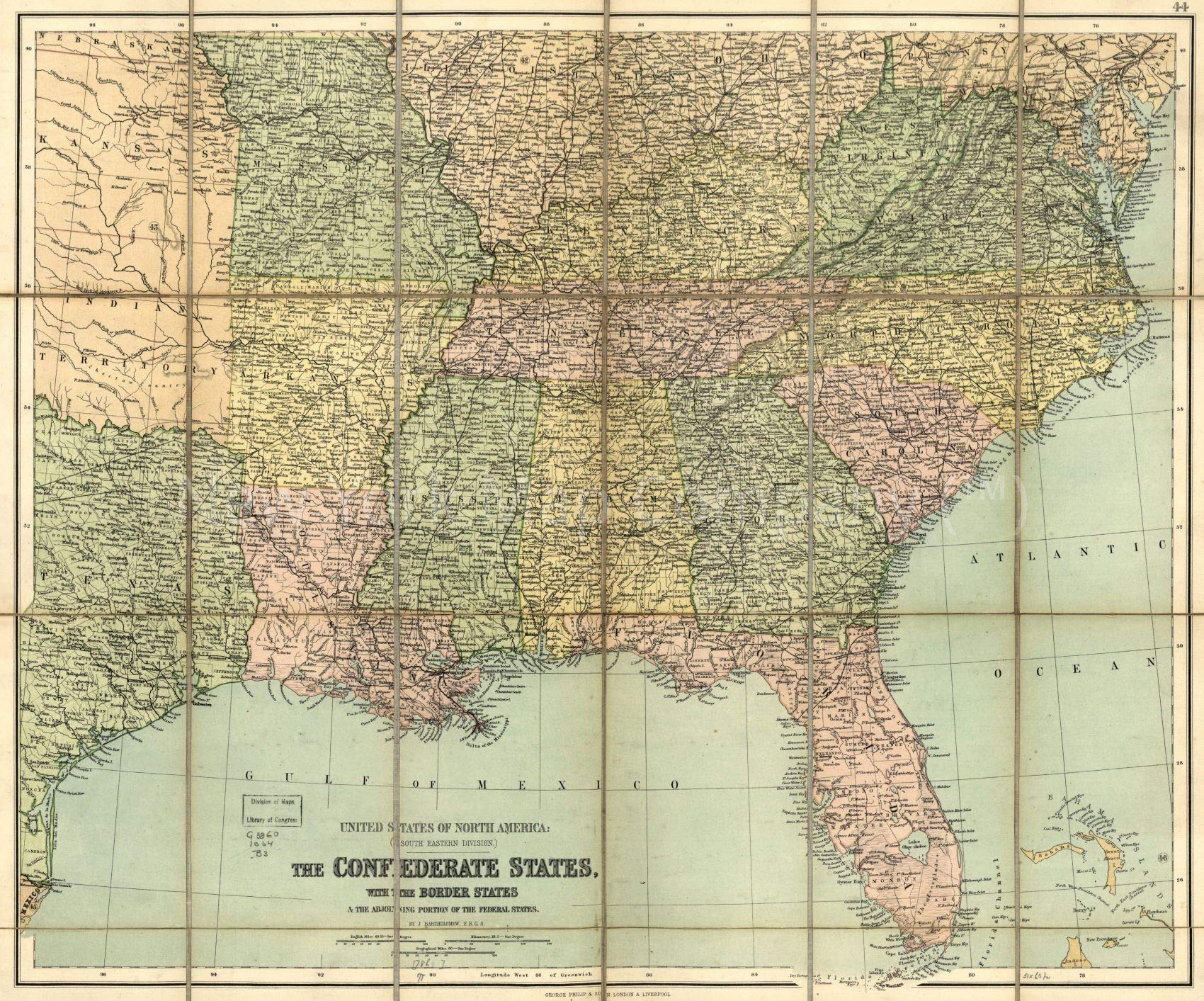 Map Of States During Civil War In The Us Post Civil War United States