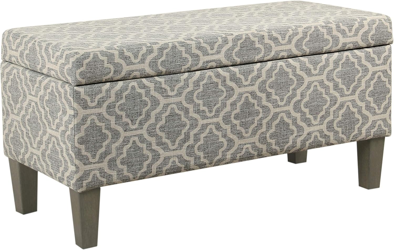 Amazon.com: HomePop Large Decorative Storage Bench - Ash Geometric ...