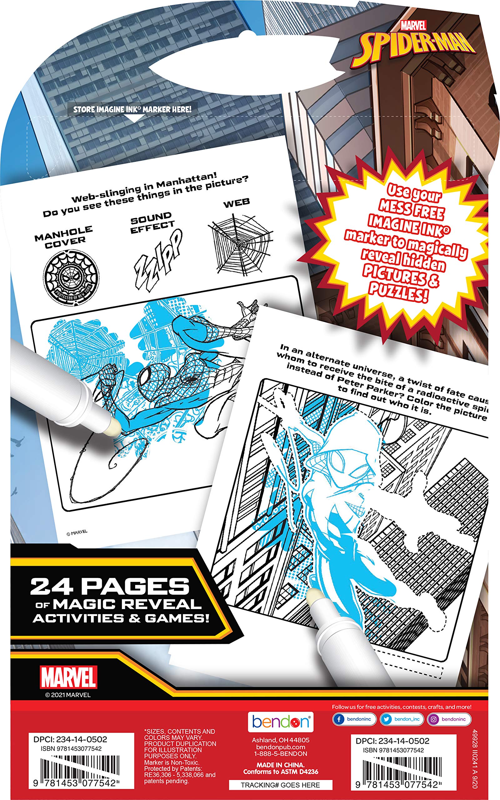 Spider-Man Mess Free Imagine Ink Magic Coloring Pad Marvel Spider-Man ...