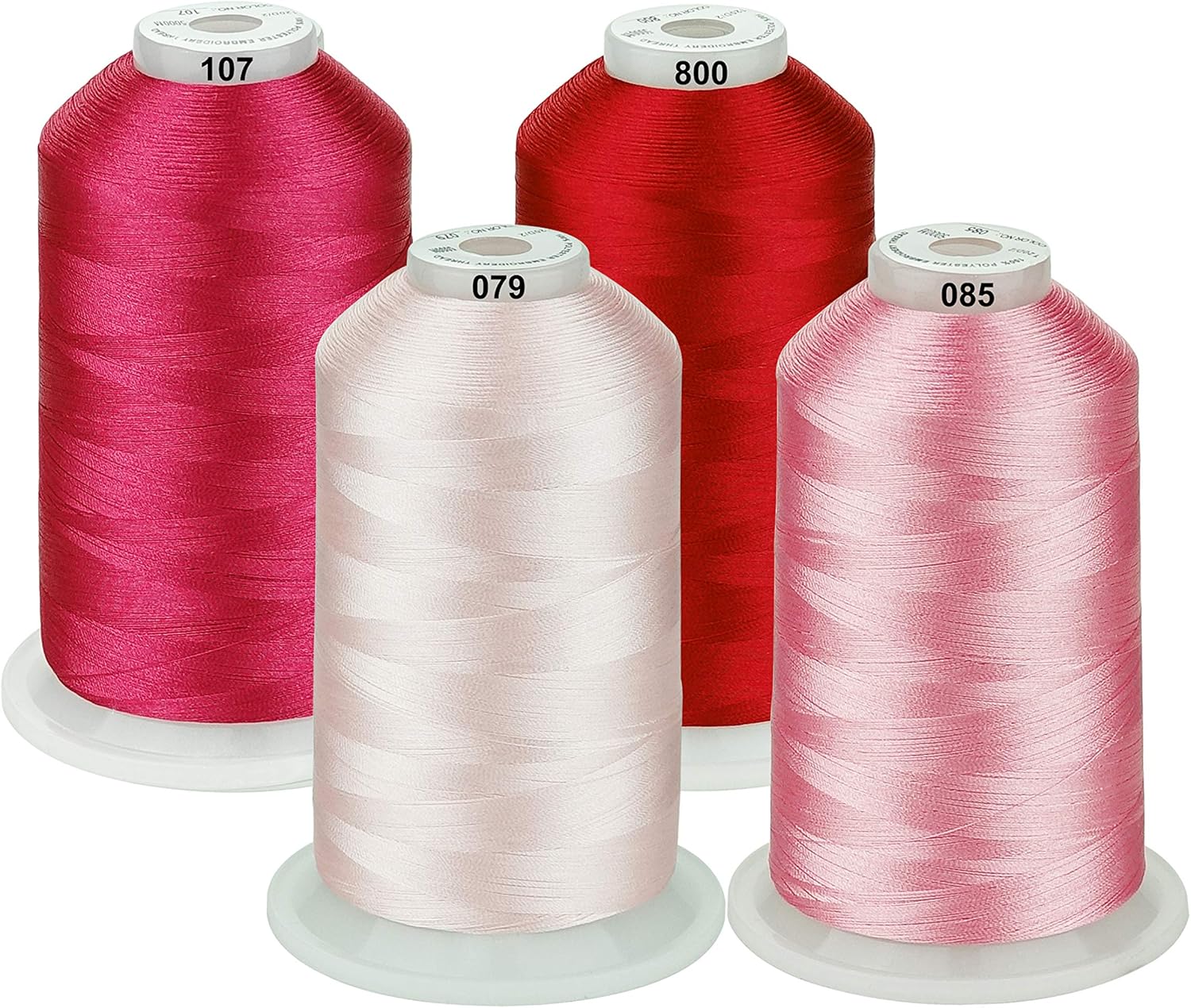 Simthread Machine Embroidery Thread 5000M King-Spools Pink Color for ...