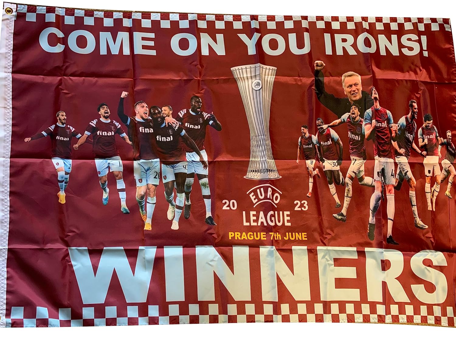 West Ham Champions Flag Euro League WINNERS FLAG 2023 5X3 Fans Flag ...