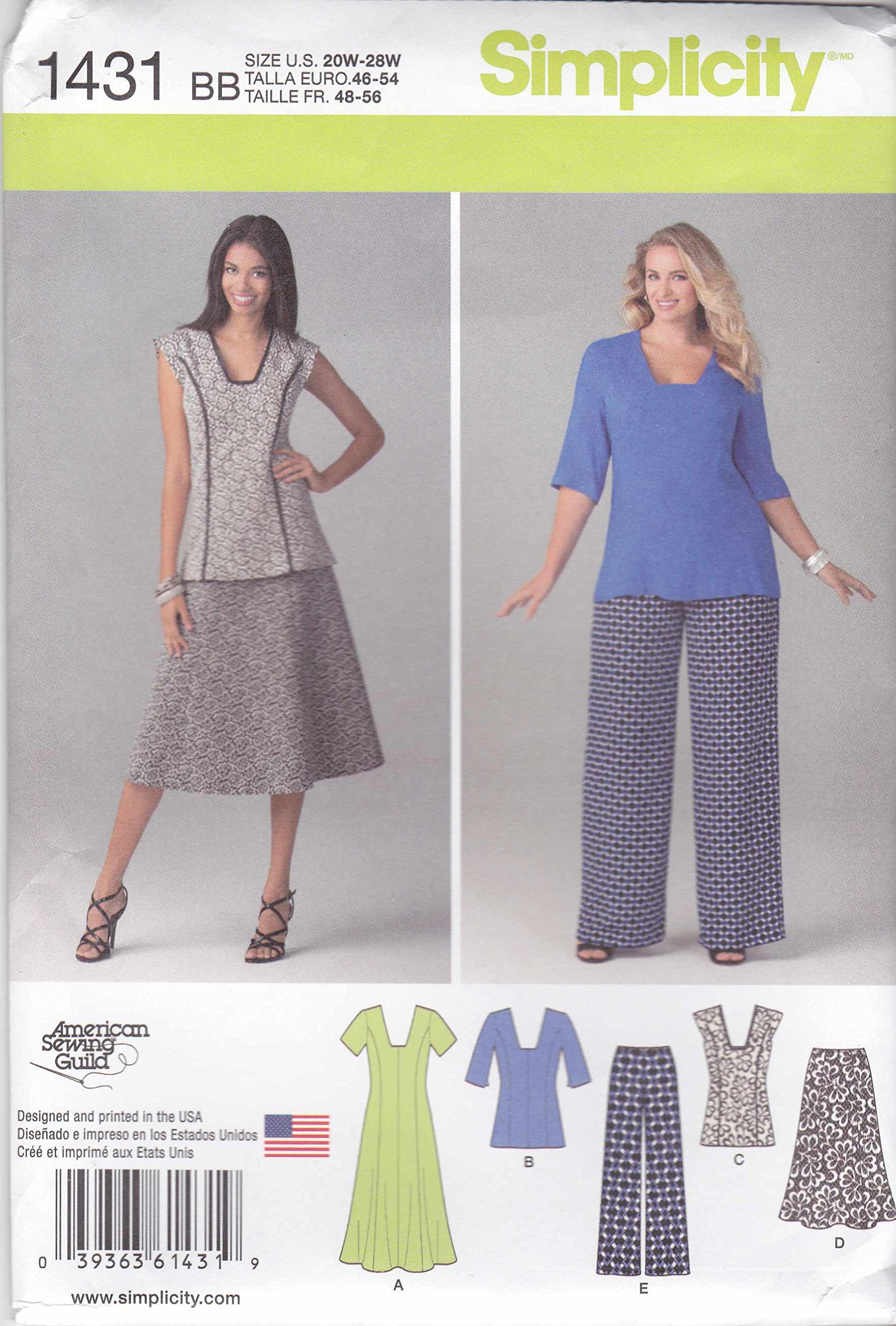 Amazon.com: Simplicity American Sewing Guild Pattern 1431 Women's Dress ...