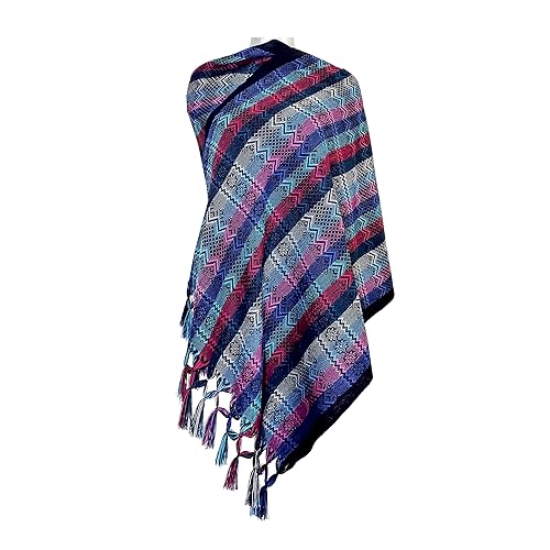 REBOZO ESTAMBRE FLOR, Rebozo Mexicano 100% Artesanal. Mide 190 cm largo ...