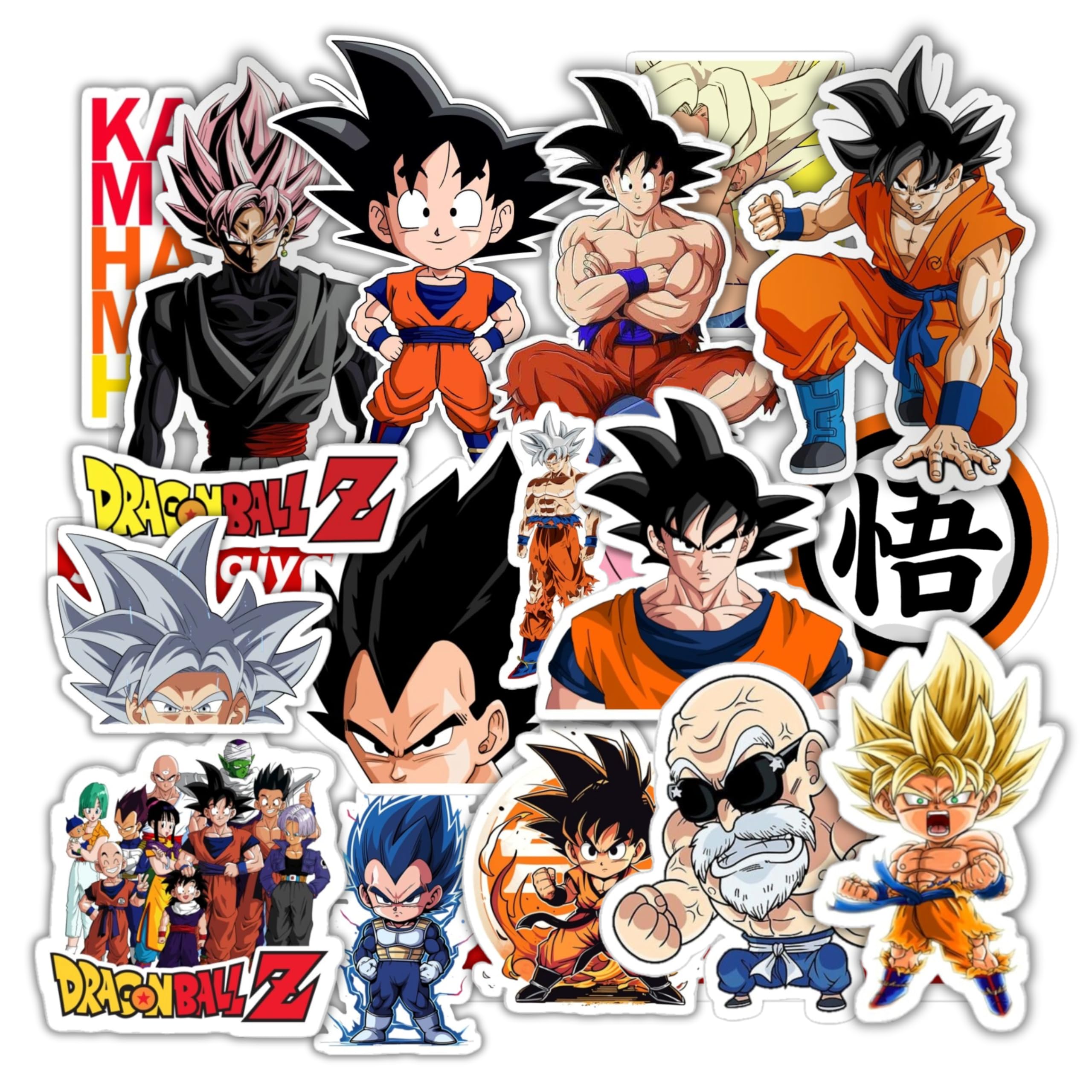Sticker Fever - Goku Anime Merch Sticker Pack of 22 Stickers Perfect ...