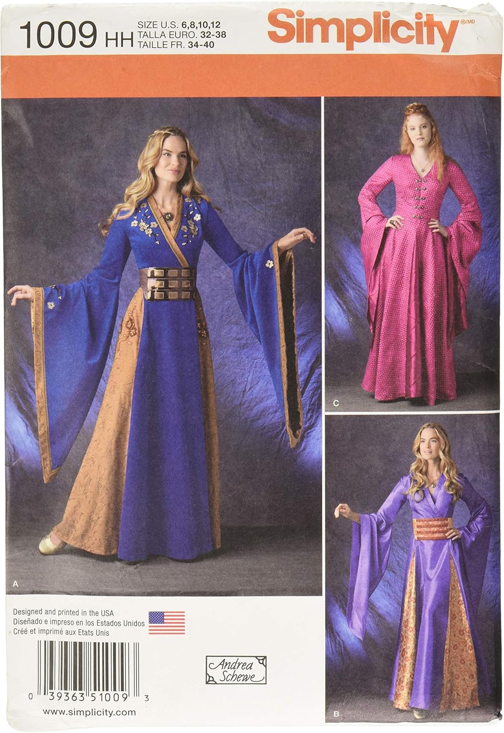 Amazon.com: Simplicity Women's Renaissance Faire and Cosplay Costume ...