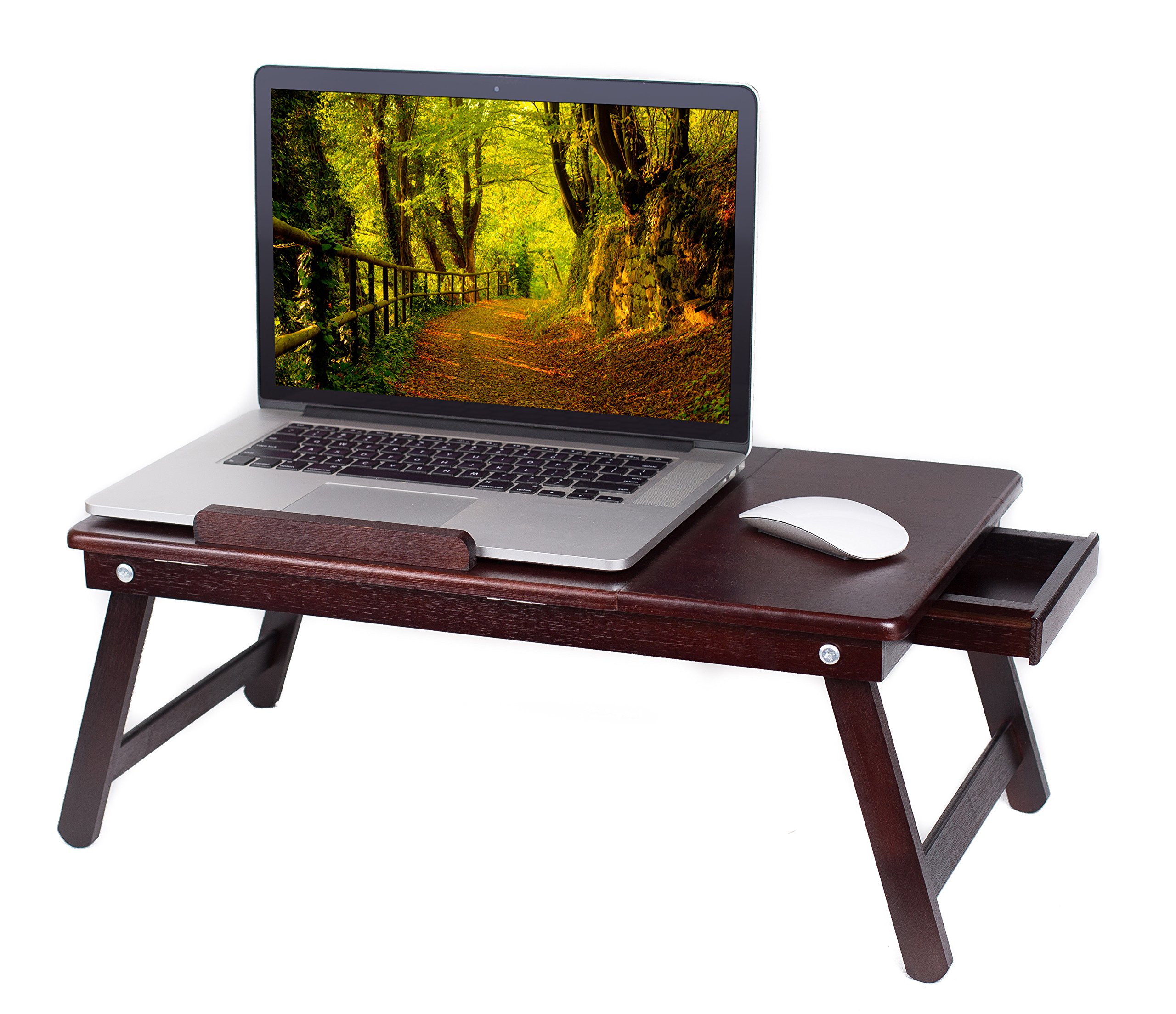 Buy BirdRock Home Bamboo Laptop Bed Tray (Walnut)| Multi-Position ...