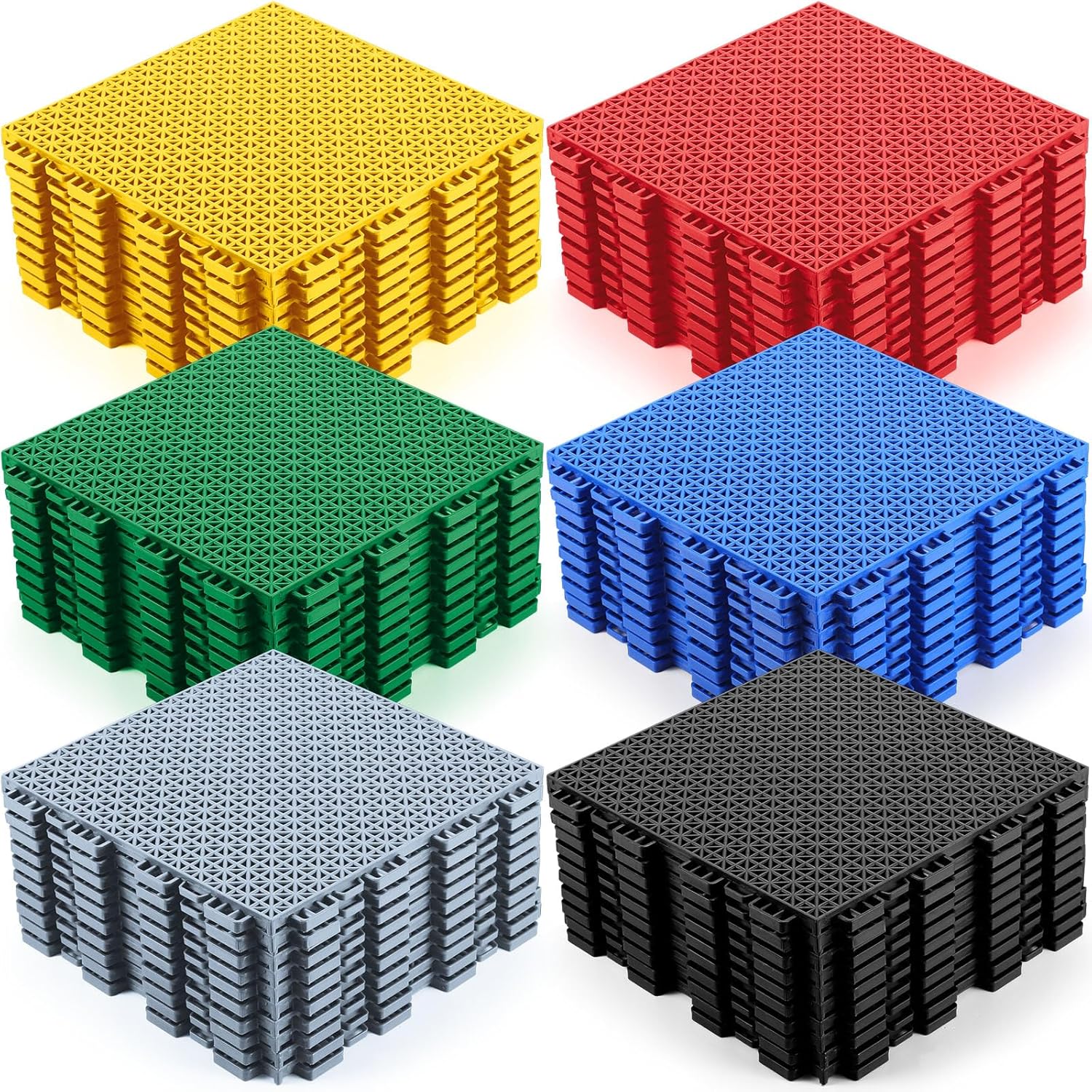 Amazon.com: Sacubee 60 Pack Interlocking Rubber Floor Tiles 10" x 10 ...