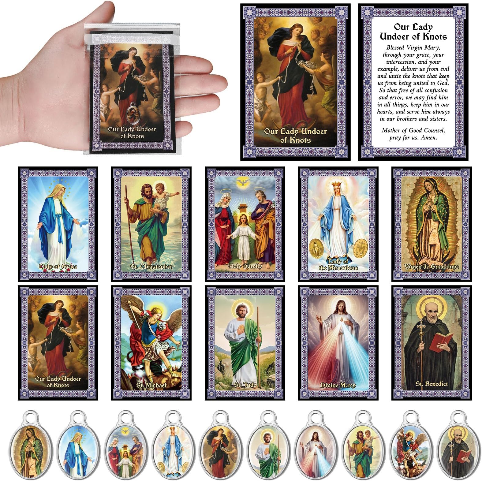Amazon.com: Spanish Catholic Our Father Prayer Card - Hail Mary Prayer ...