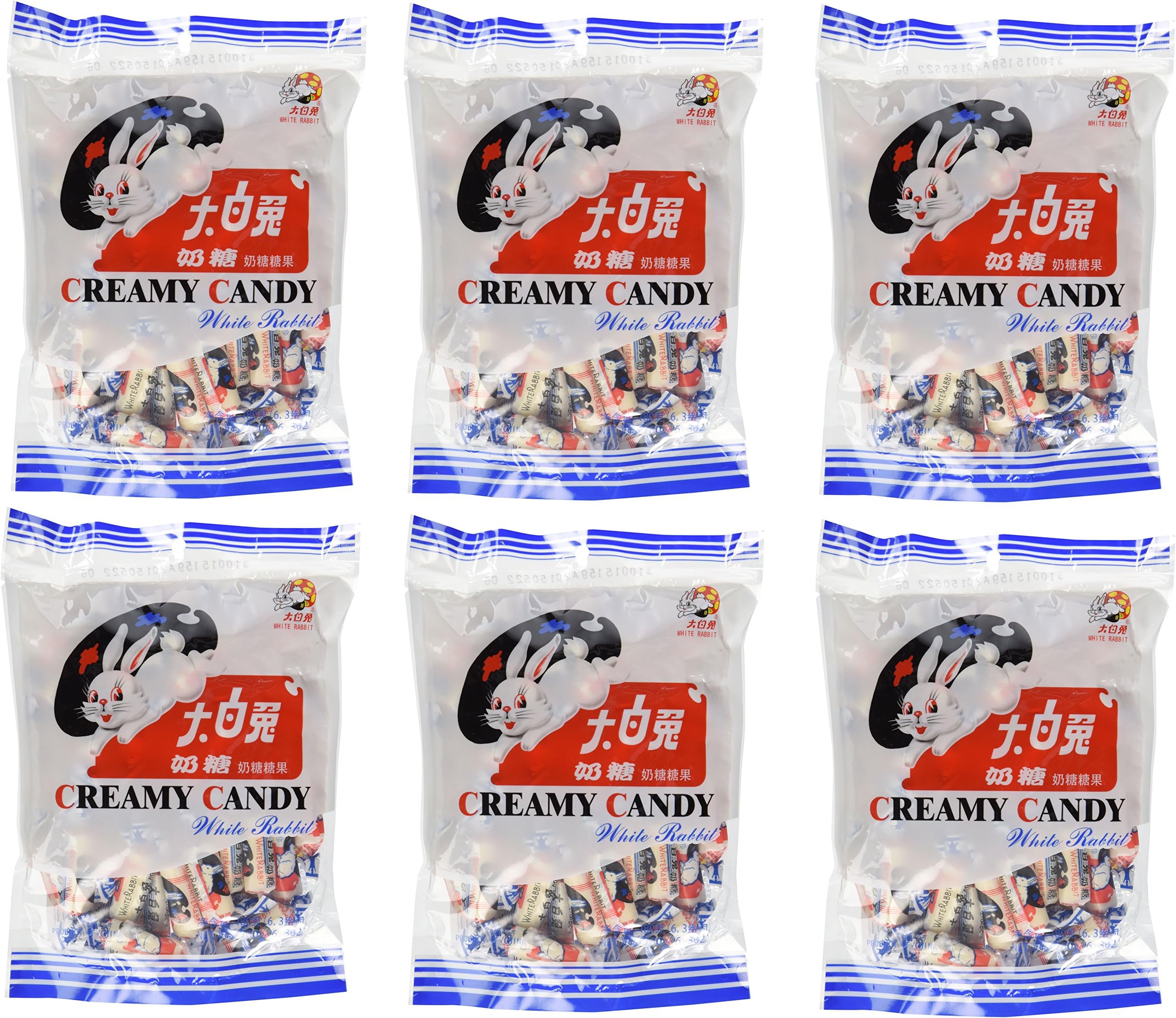 Amazon.com : White Rabbit Creamy Candy 6.3 Oz (180 Gram) (Pack of 6 ...