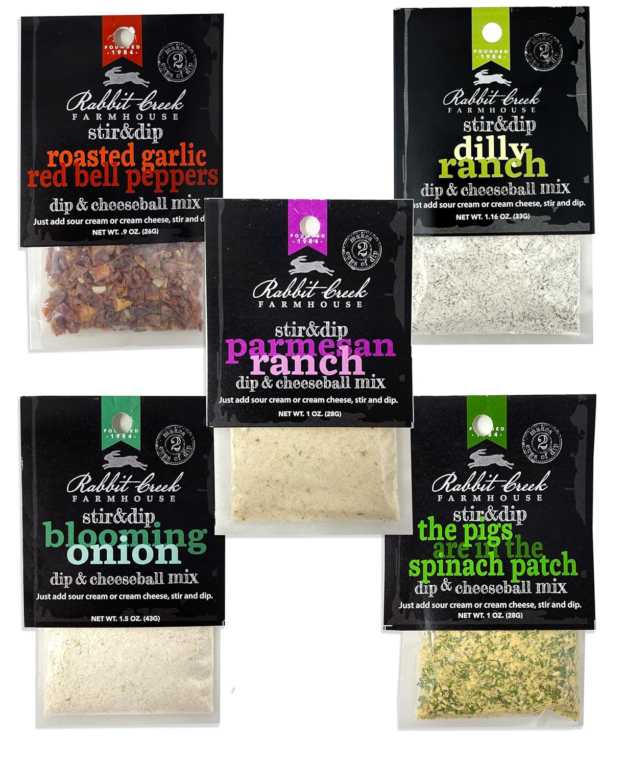 Amazon.com: Rabbit Creek 5 Pack Dip Variety – Just Add Sour Cream ...