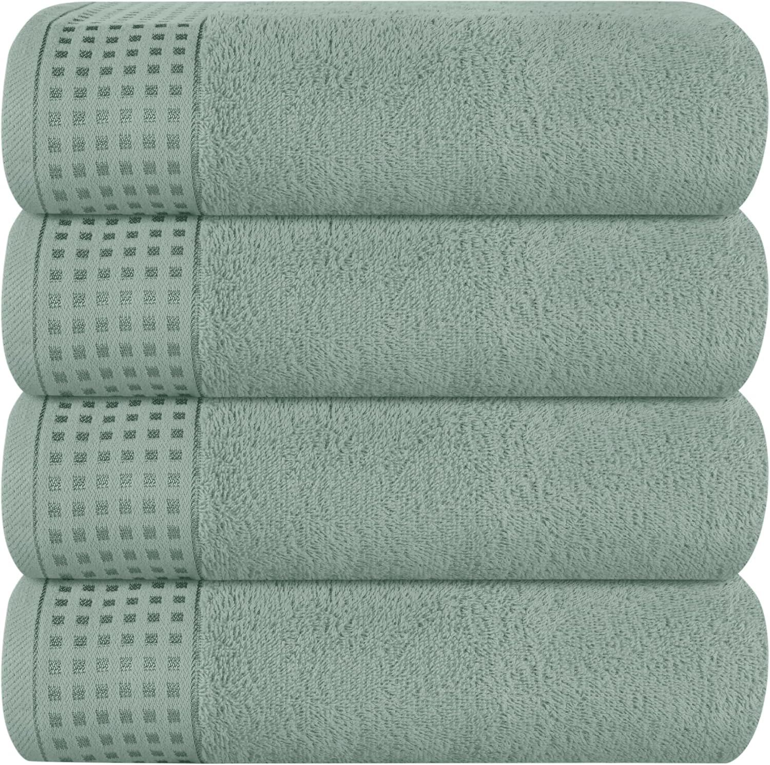 Amazon.com: GLAMBURG Ultra Soft 4 Pack Oversized Bath Towel Set 27x54 ...