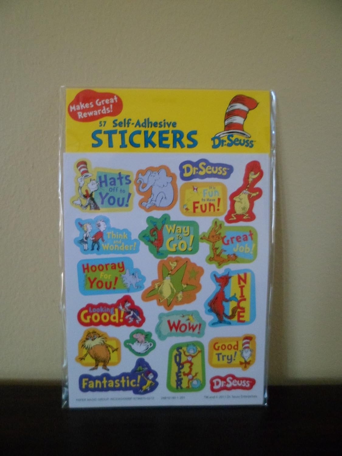 Amazon.com: Dr.Seuss 57 Self-Adhesive Stickers : Toys & Games