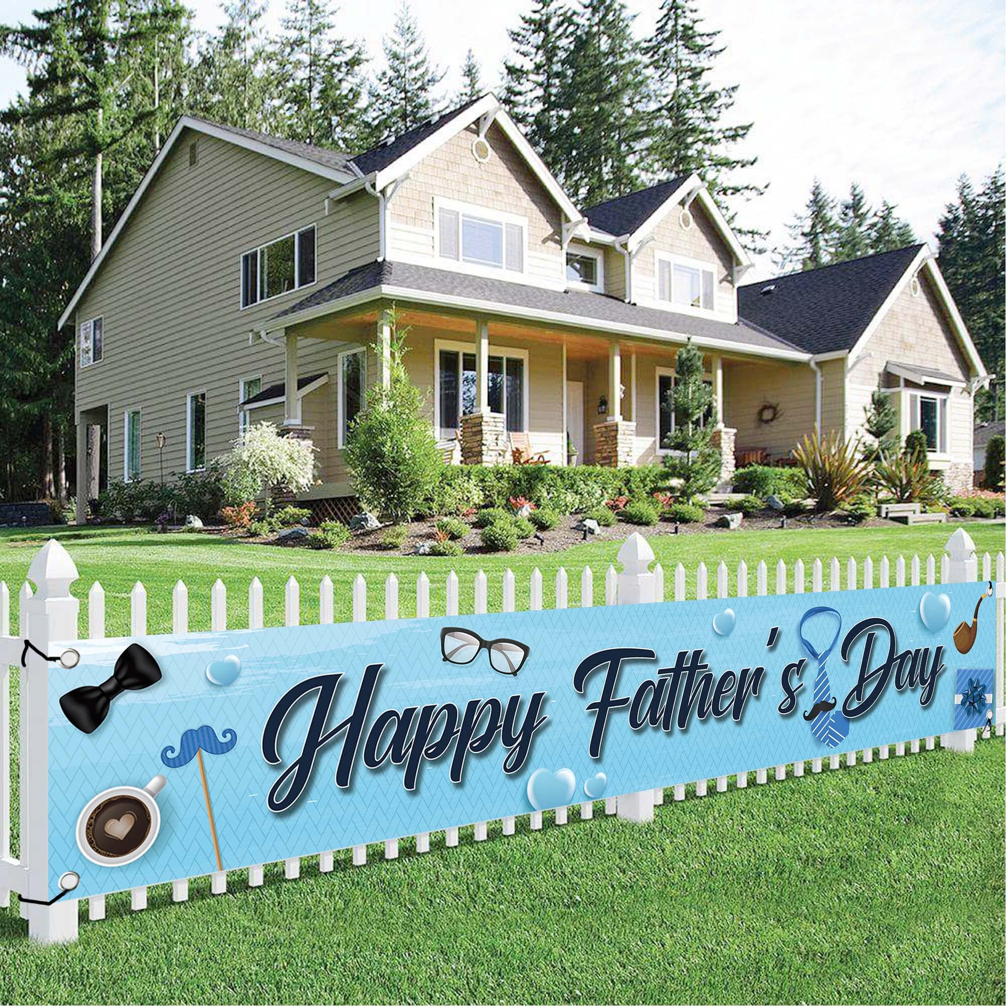 Big Happy Fathers Day Banner 120x20 Inch Fathers Day Banners ...