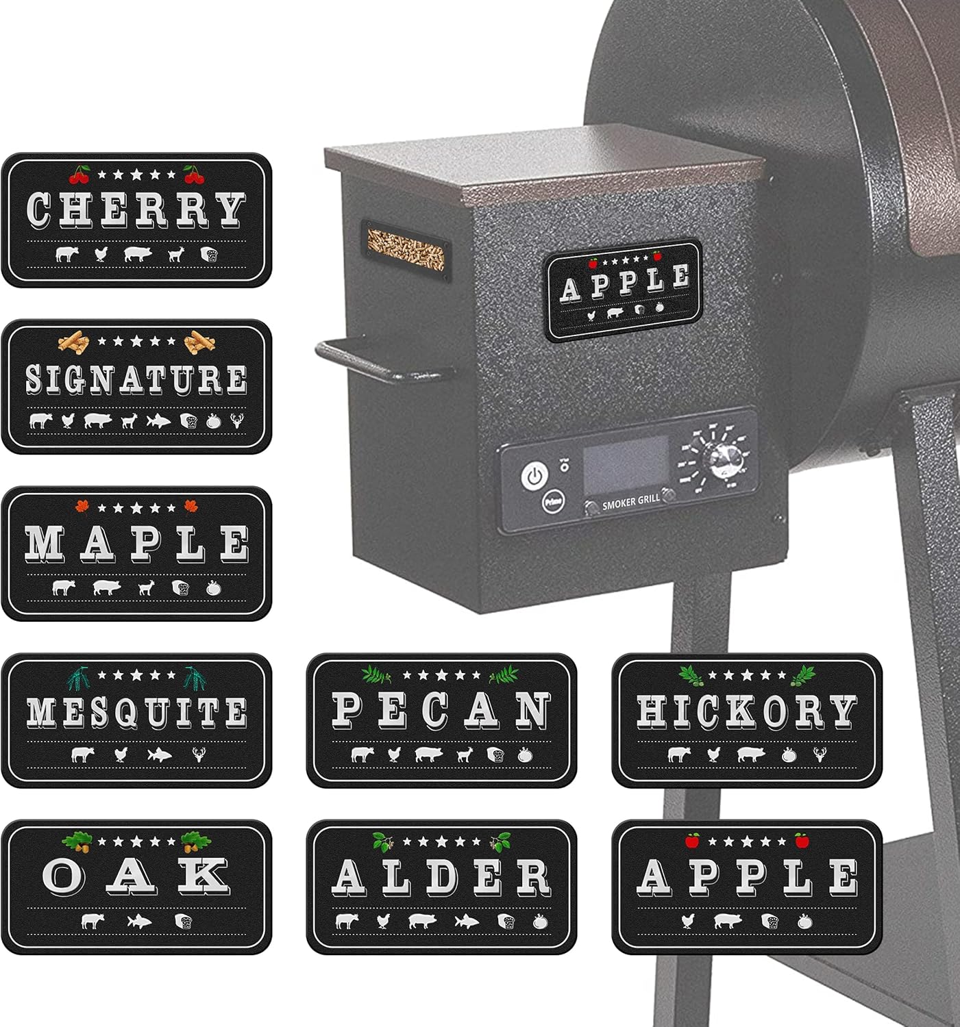 Amazon.com: Wood Pellets for Smoker - Magnet Labels, Accessories for ...