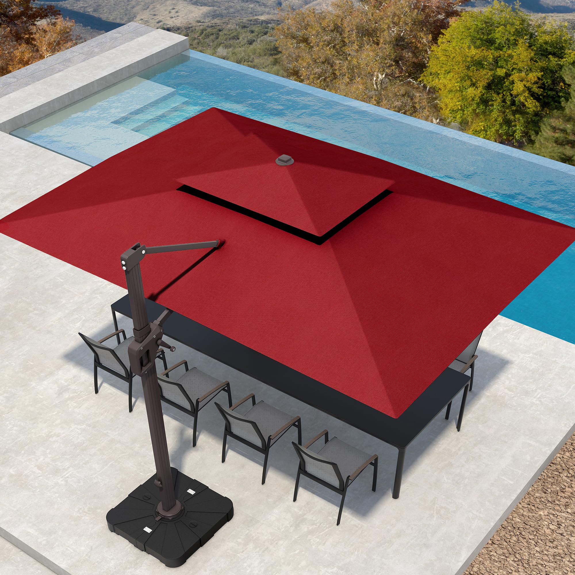 Amazon.com : Deconk 10' X 13' Patio Umbrella Outdoor Large Rectangle ...