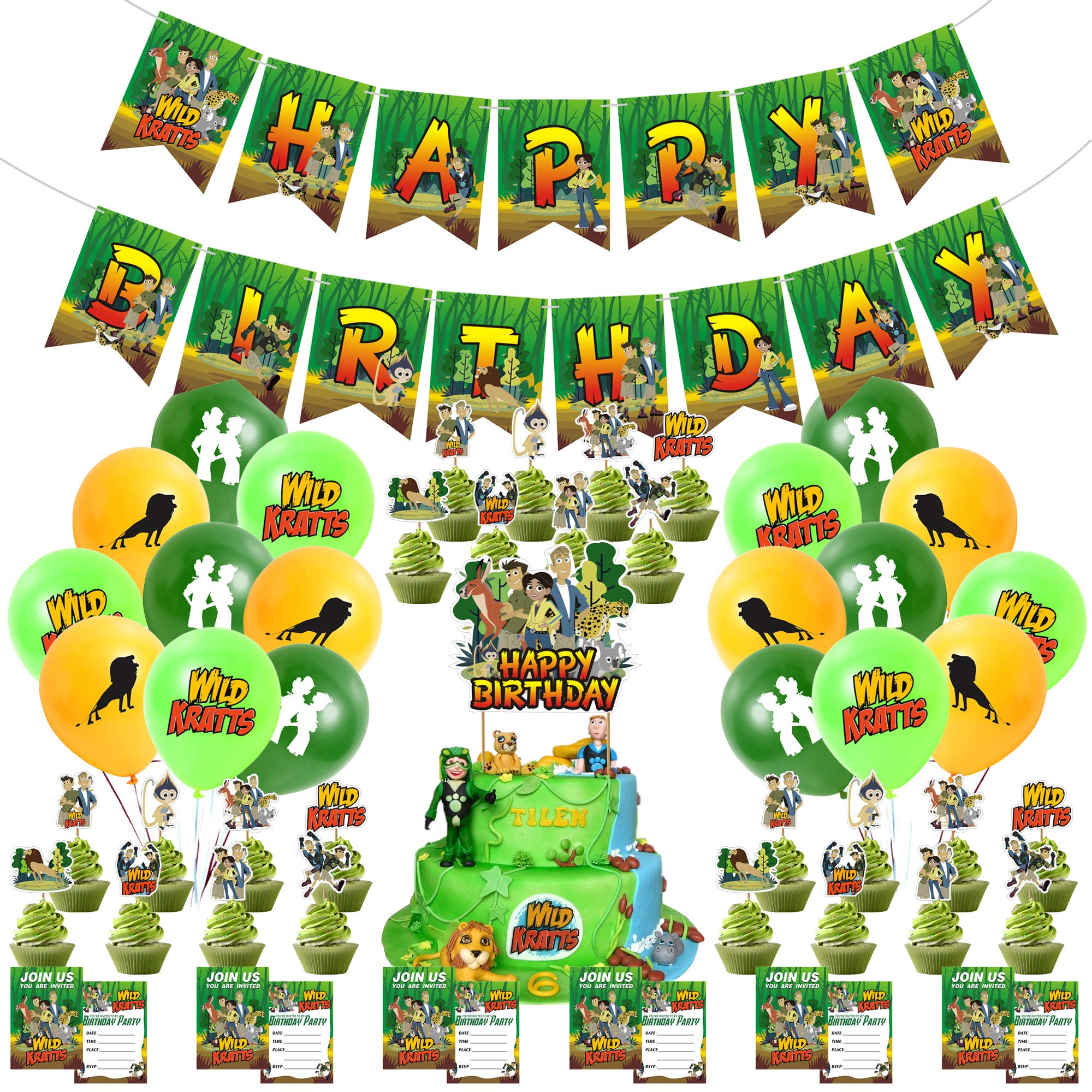 Buy Wild Kratts Birthday Party Supplies, Include Happy Birthday Banner ...