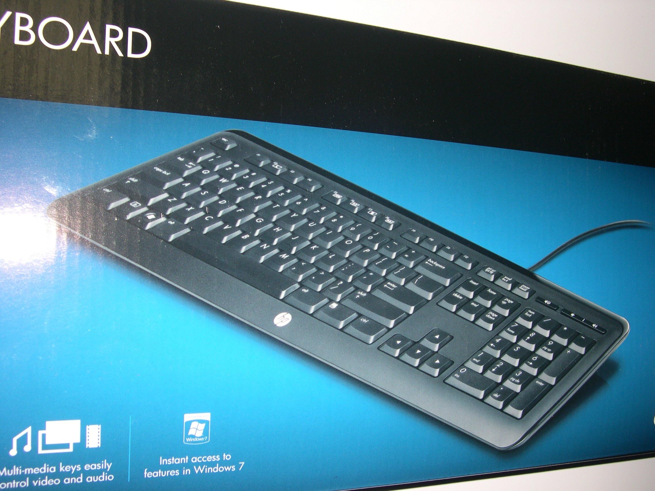 Hp Multimedia USB Keyboard with Volume Control Black Pn:505060-371 #Ku ...
