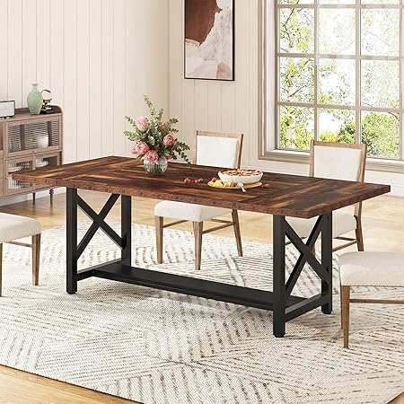 Amazon.com - Tribesigns Dining Table for 6-8 Person, 78 inch Long ...