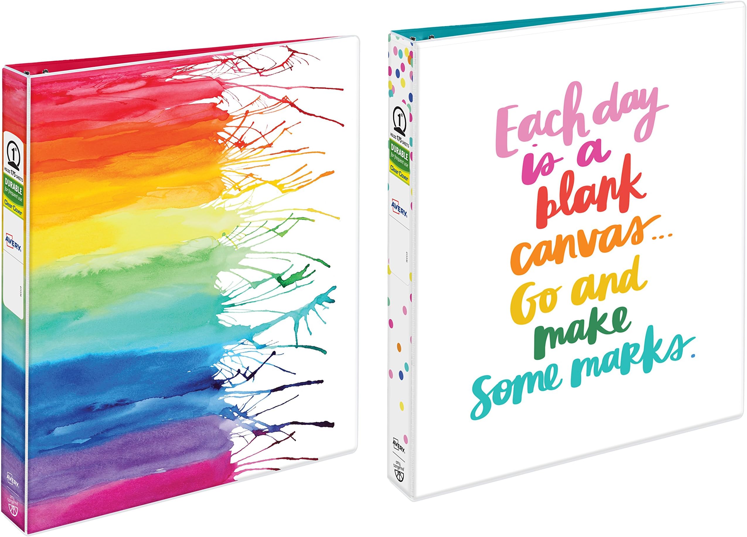 Amazon.com : Avery + Amy Tangerine Designer Binders, 1" Round Rings ...