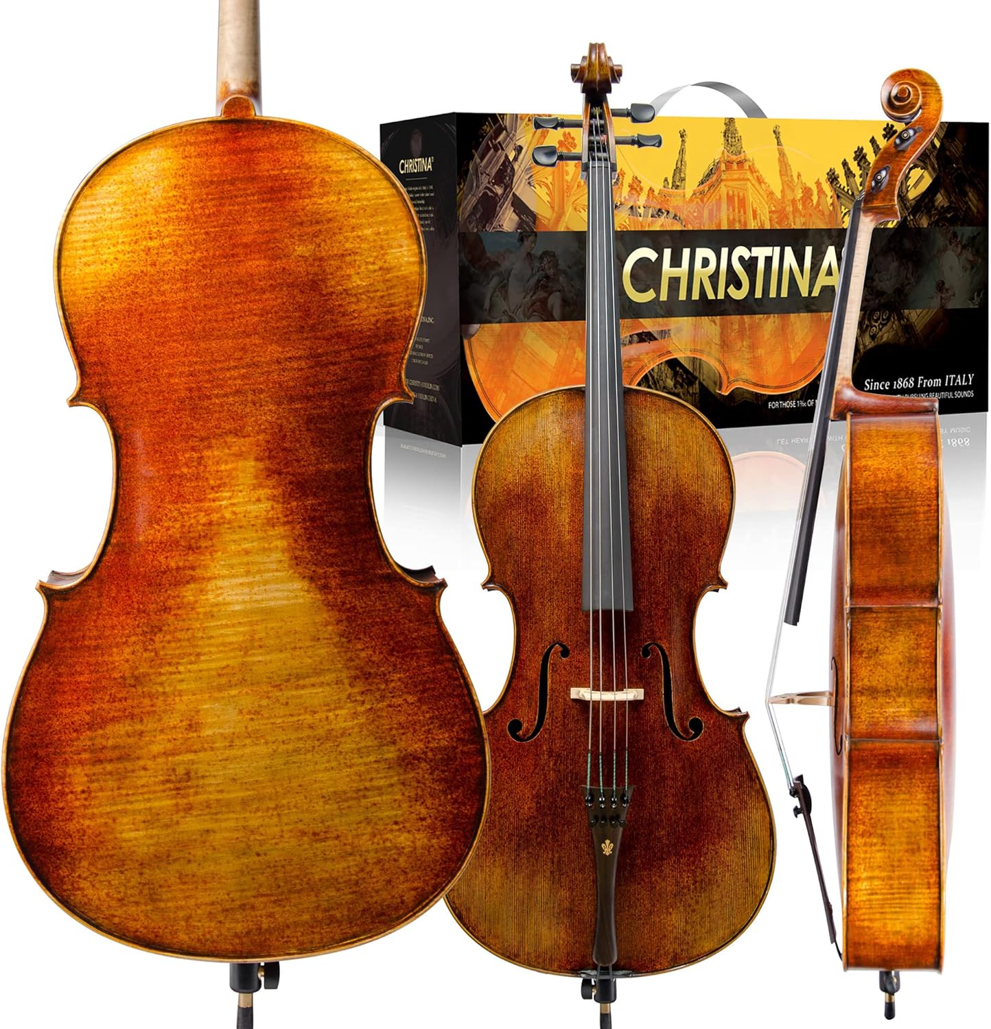 Amazon.com: Christina C09D Cello Instrument Adult Professional Handmade ...
