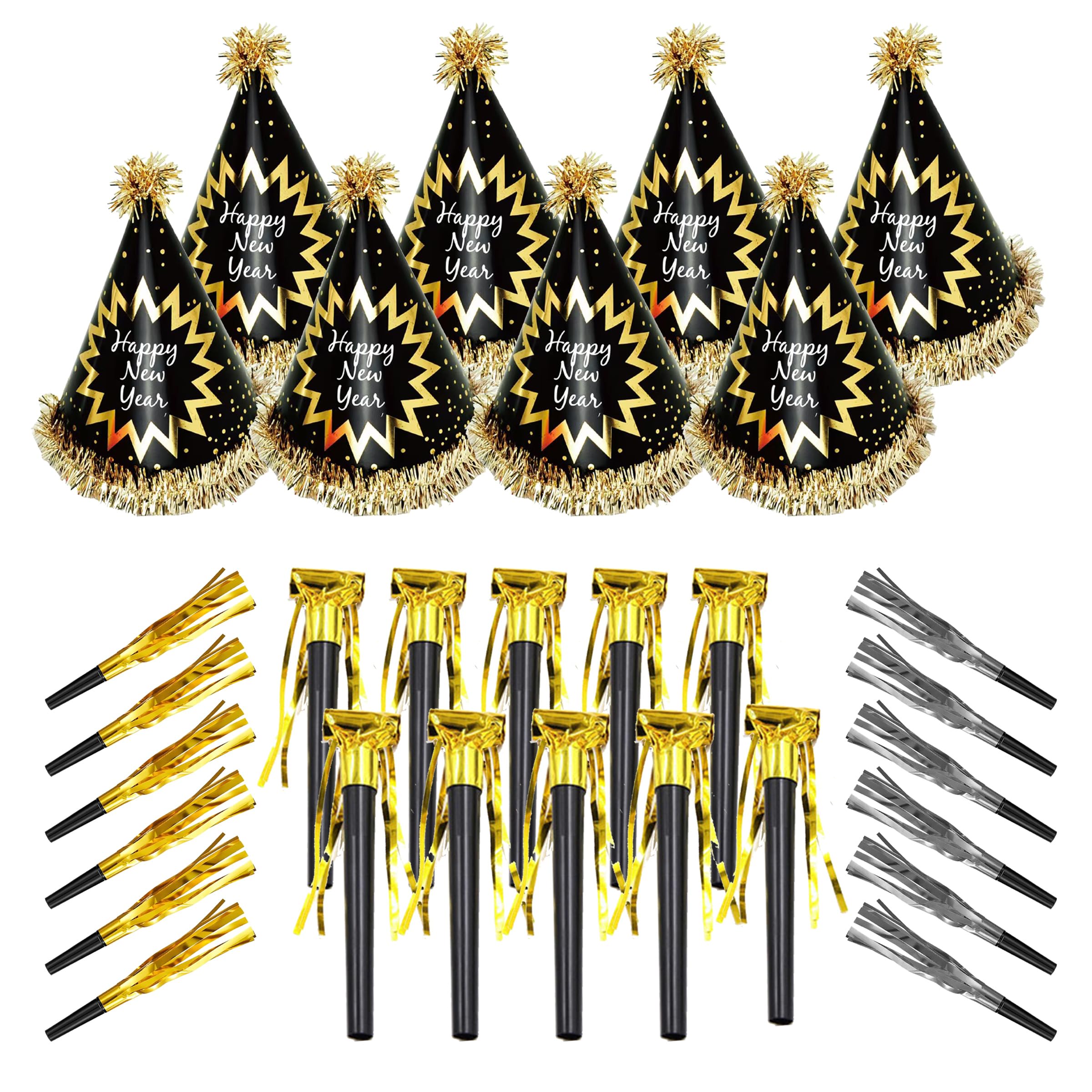 Amazon.com: JOYEONDEF 30 Pcs Happy New Year Party Hats New Years Eve ...