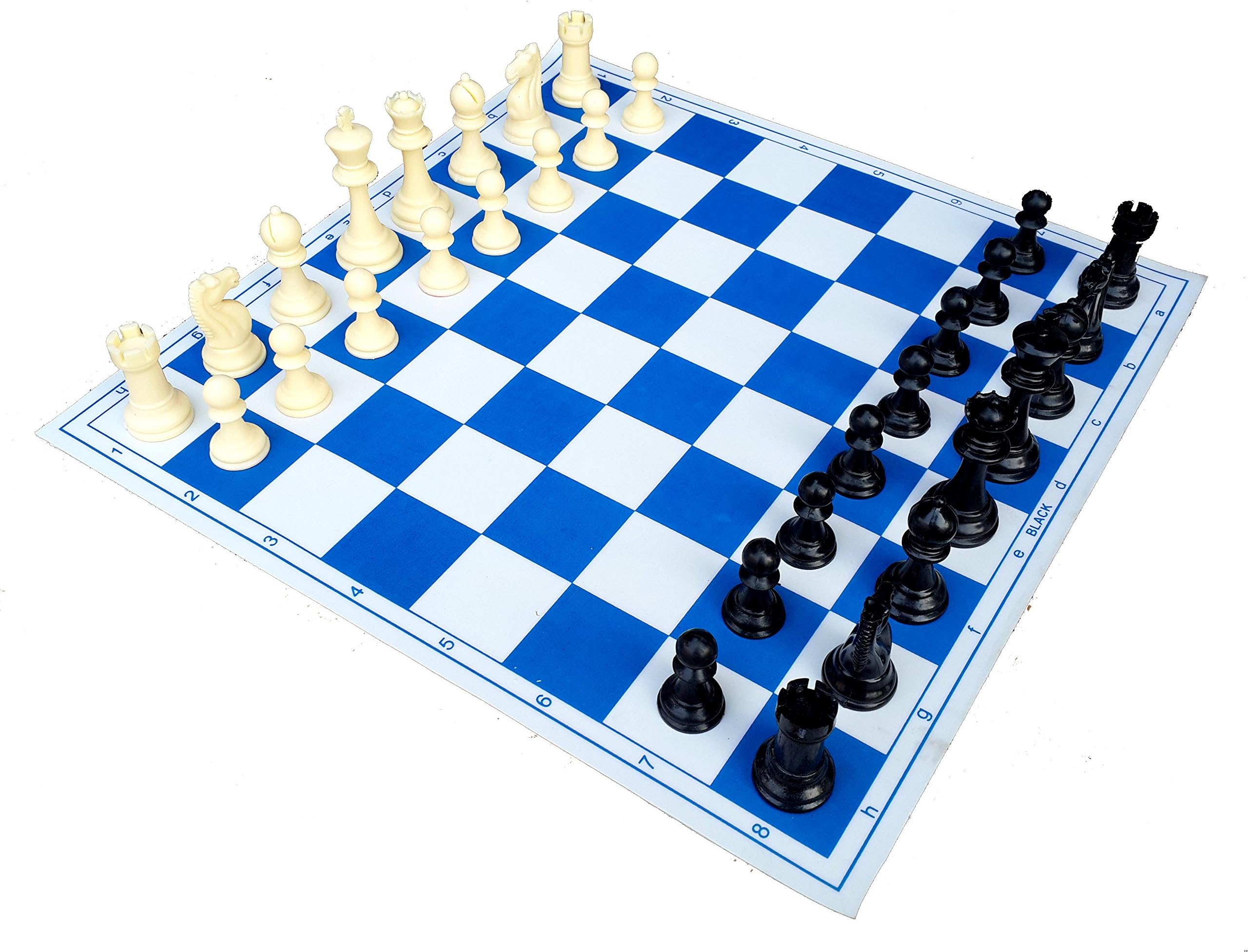 Buy 17" X 17" Tournament Chess Vinyl Foldable Chess Game Set With Solid ...