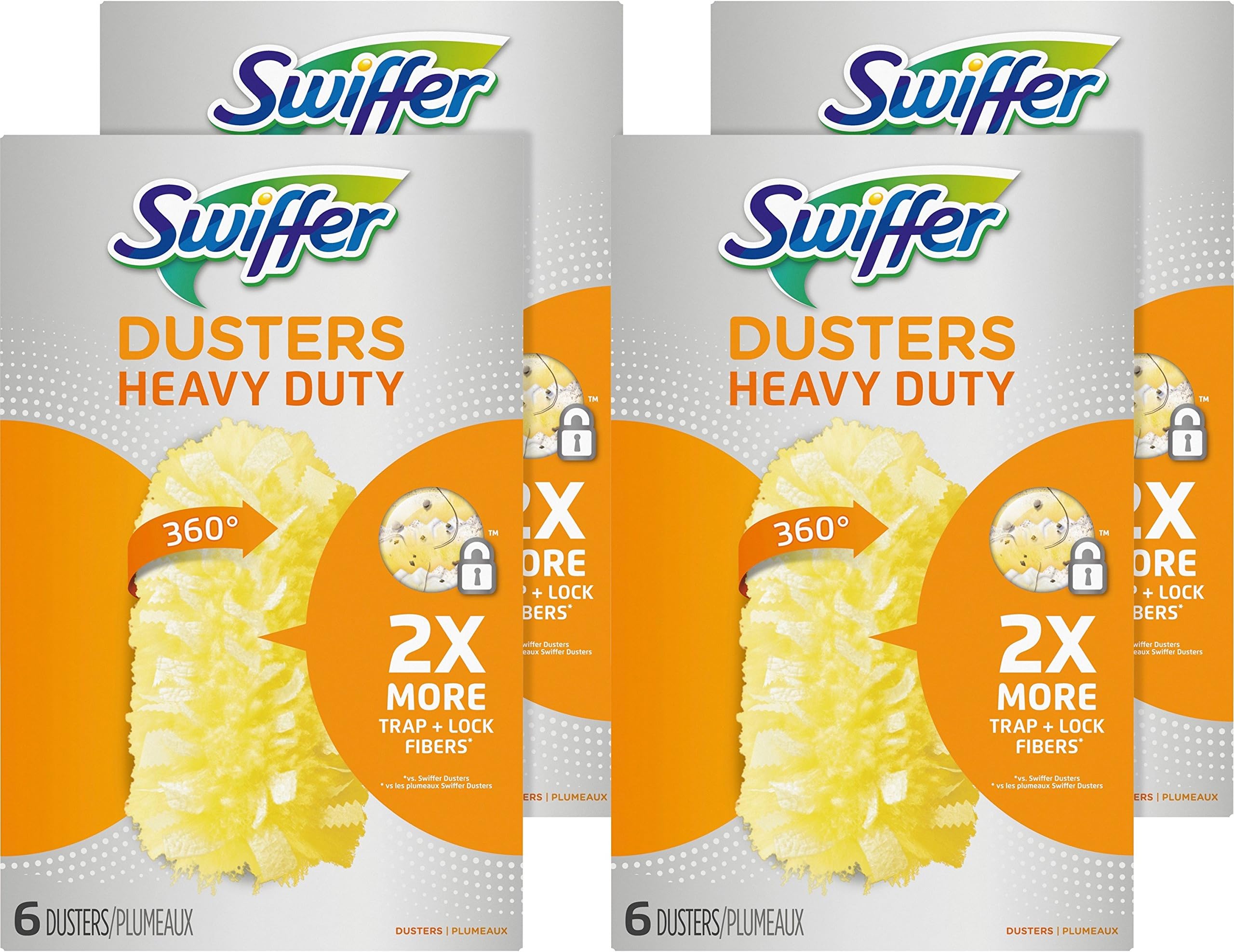 Amazon.com: Swiffer 21620CT 360 Dusters Refill, Dust Lock Fiber, Yellow ...